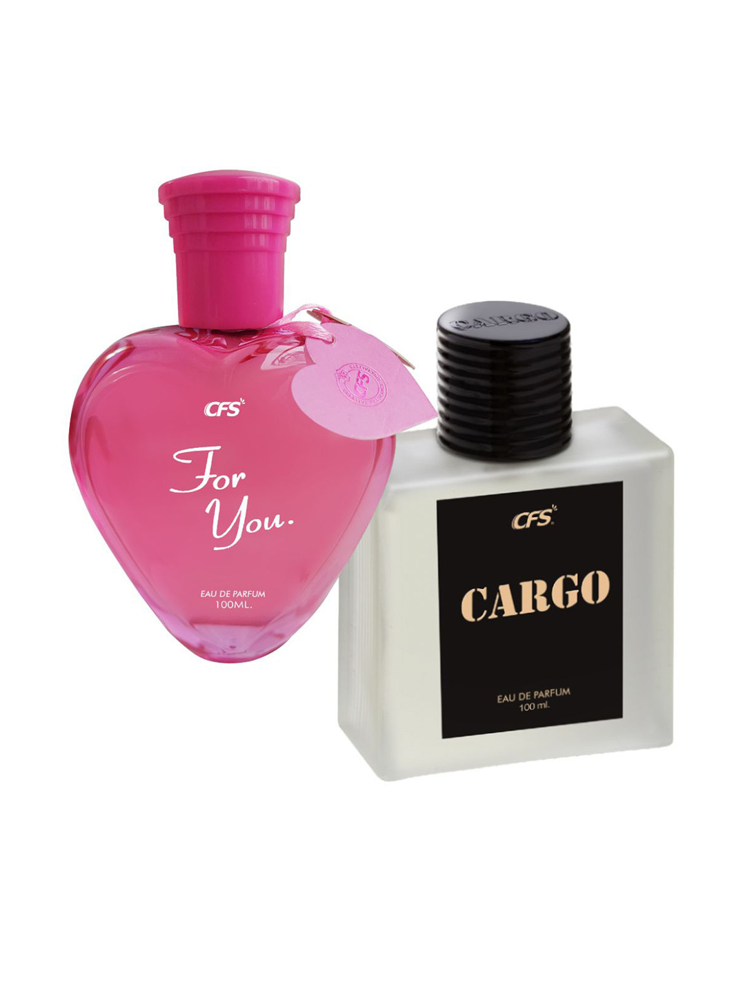 Buy CFS Cargo Black & For You Set Of 2 Long Lasting Eau De Parfum 100ml ...