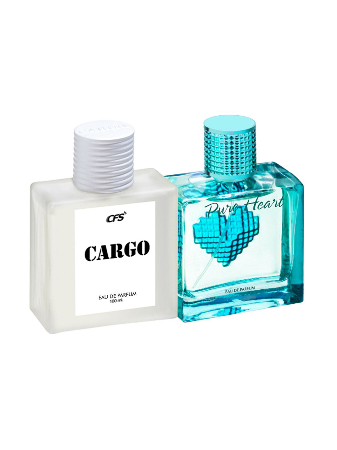 Buy CFS Set Of Cargo White & Pure Heart Blue Long Lasting Eau De Parfum ...