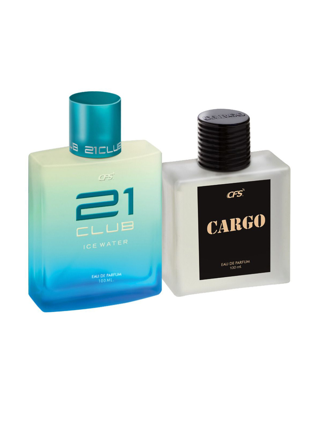 Buy CFS Ice Water & Cargo Black Set Of 2 Long Lasting Eau De Parfum ...