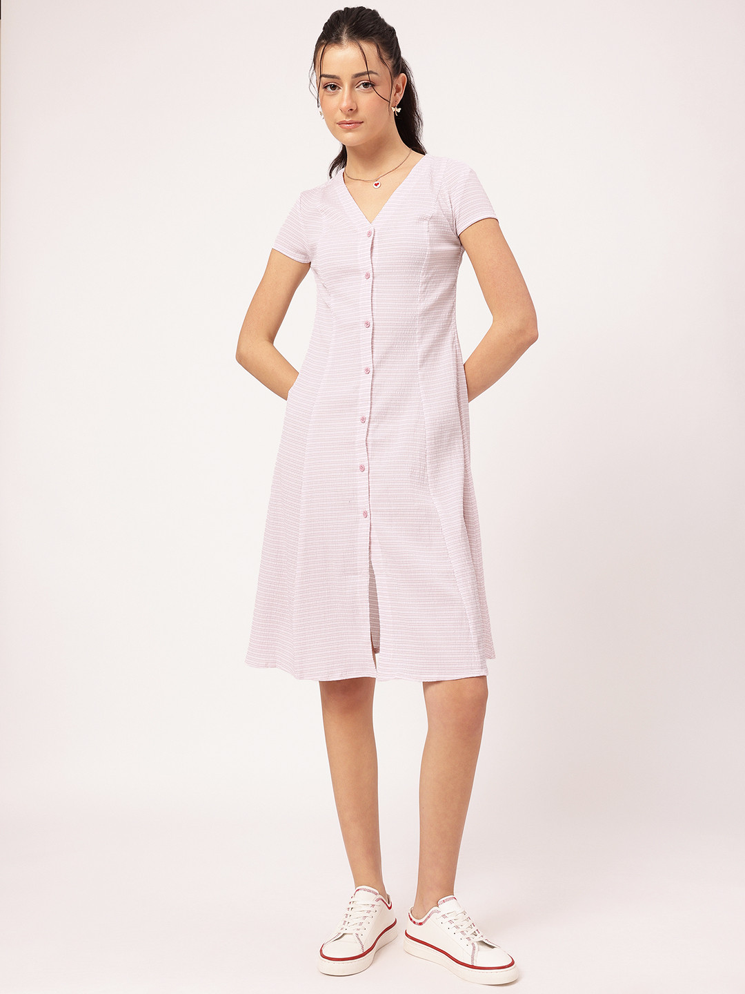 Buy DressBerry Lines Paneled Dress - Dresses for Women 30294670 | Myntra