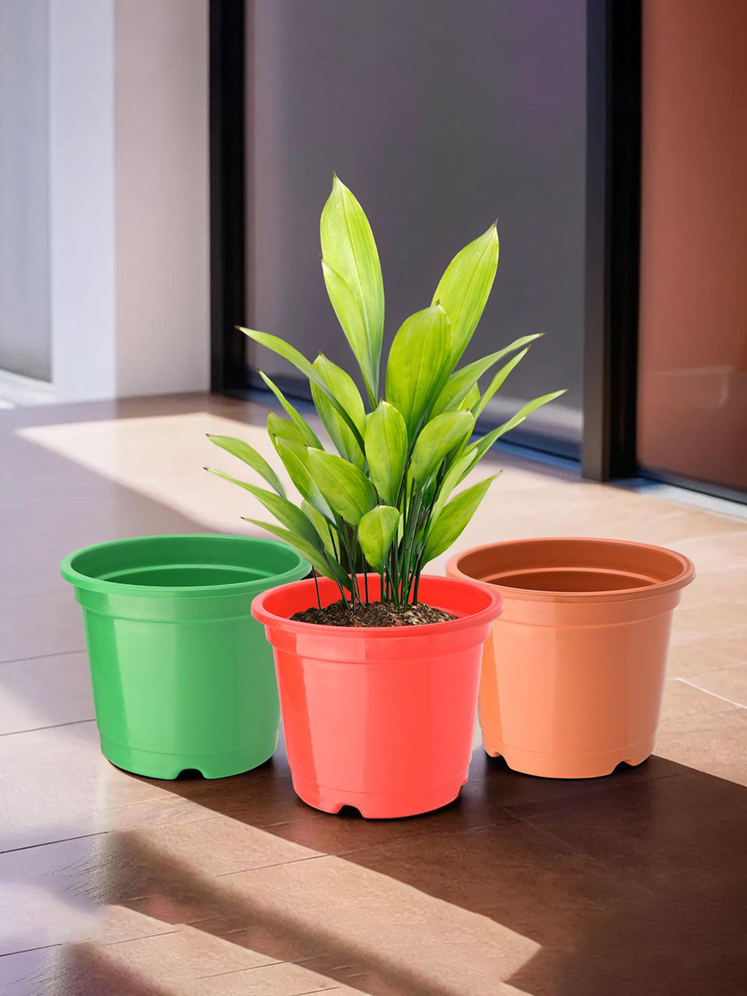 Buy Kuber Industries Red & Green 3 Pieces Durable Planters - Planters ...