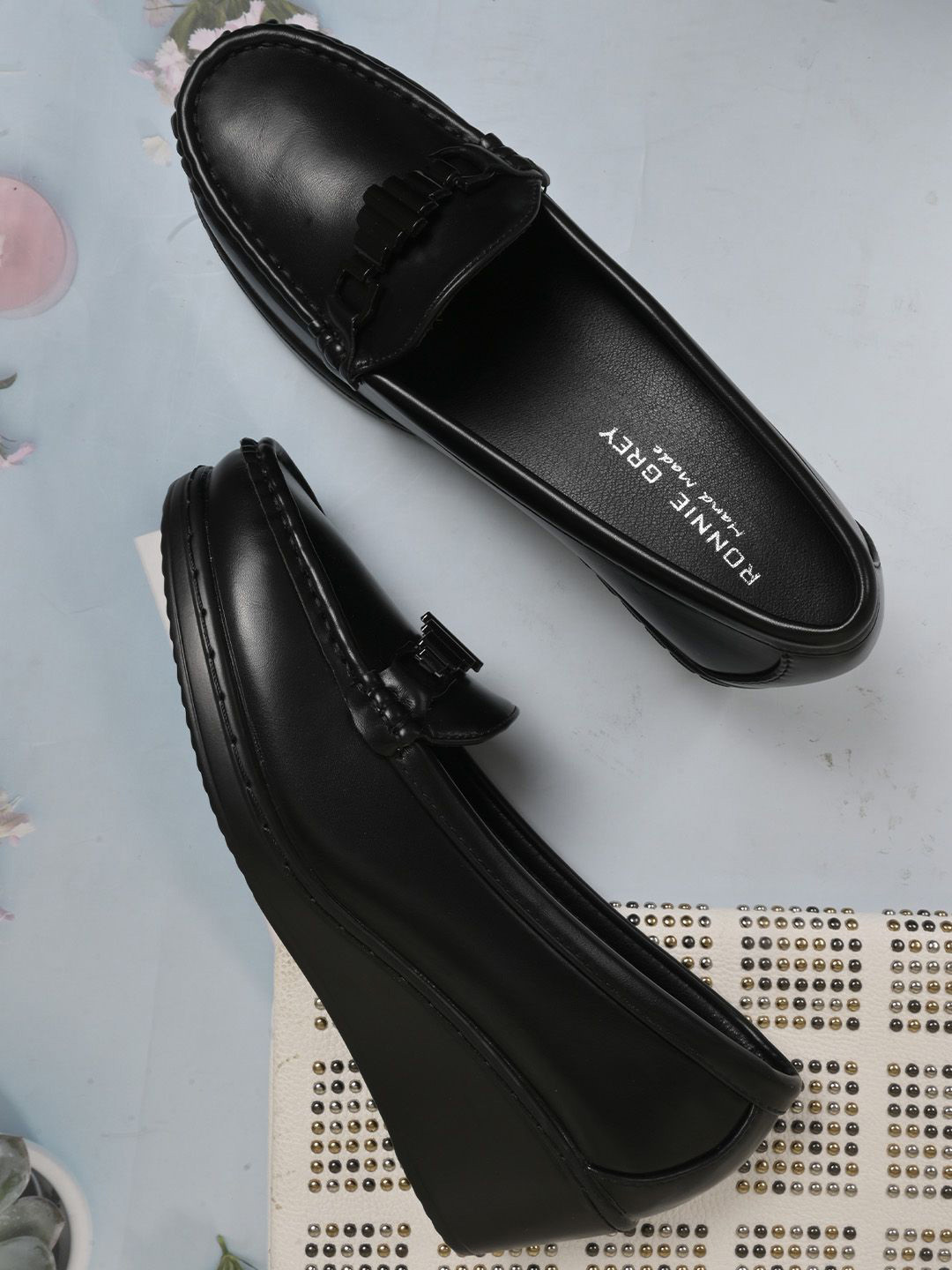 Buy Ronnie Grey Women Textured PU Derbys - Casual Shoes for Women ...