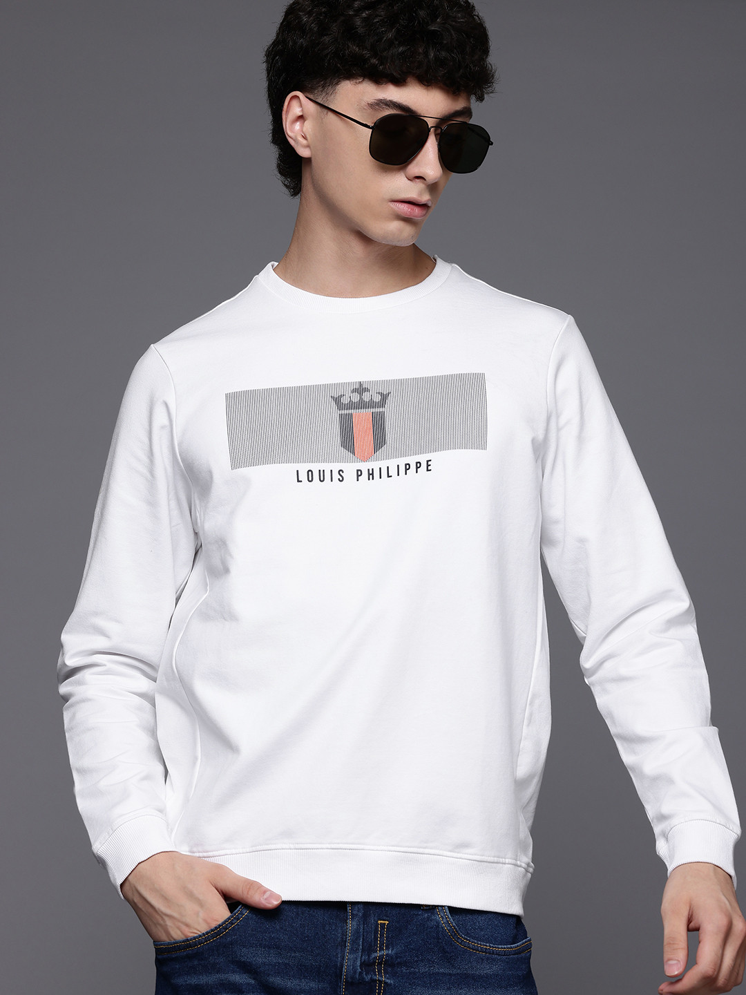 Buy Louis Philippe Sport Printed Sweatshirt - Sweatshirts for Men ...