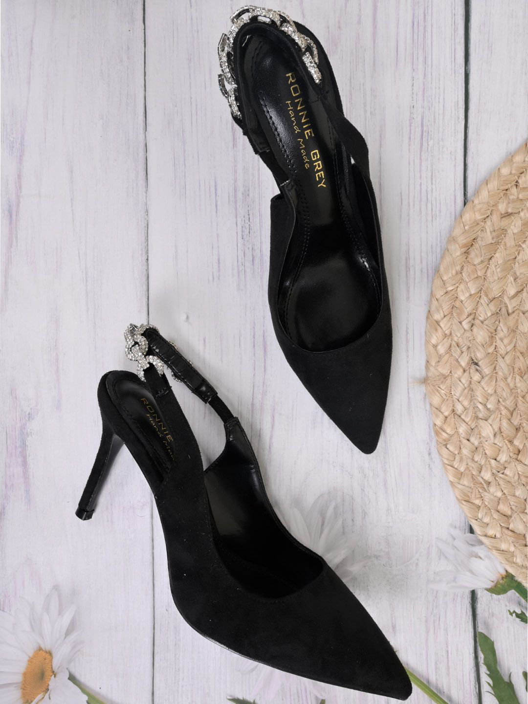 Buy Ronnie Grey Pointed Toe Slim Pumps - Heels for Women 30309718 | Myntra