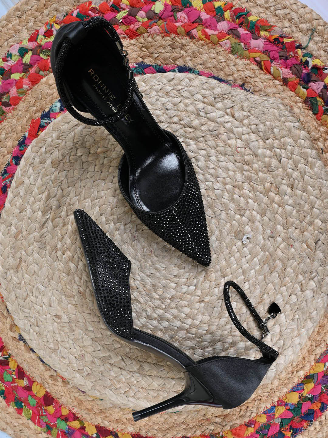 Buy Ronnie Grey Women Embellished Pointed Toe Slim Pumps - Heels for ...