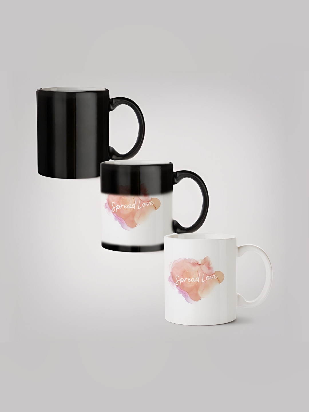 Buy MOTIVATE BOX Black & White Printed Ceramic Glossy Mugs Set Of Cups ...