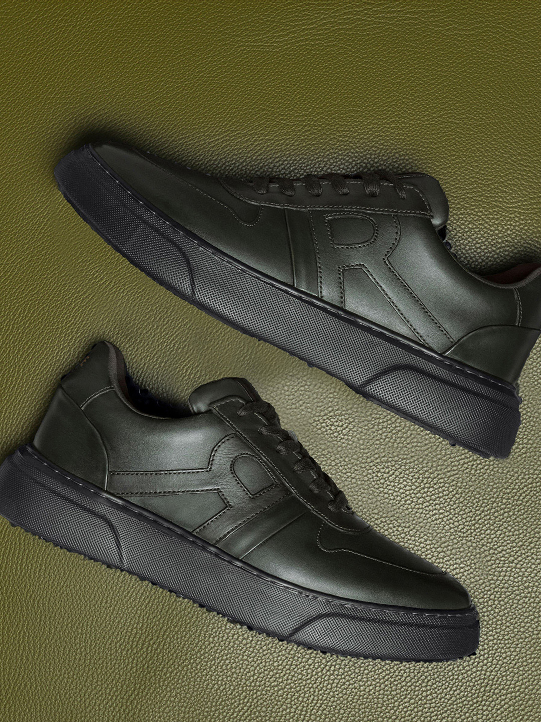 Buy RARE RABBIT Men Leather Round Toe Regular Height Sneakers - Casual ...