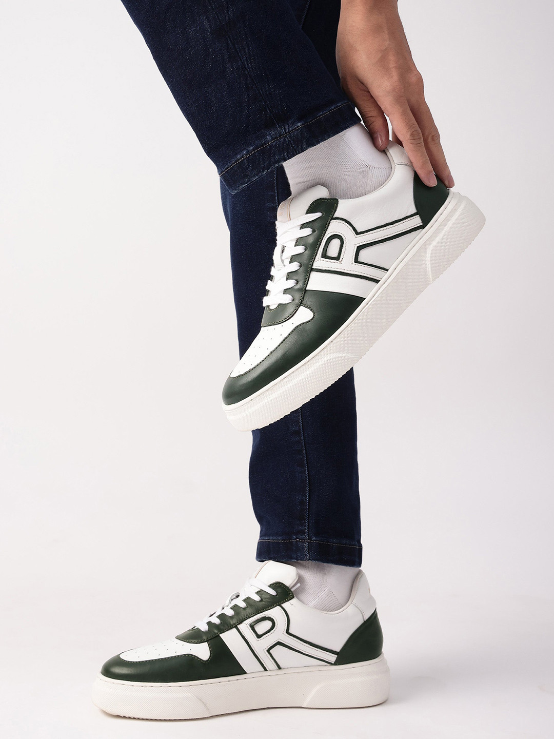 Buy RARE RABBIT Men Colourblocked Leather Sneakers - Casual Shoes for ...