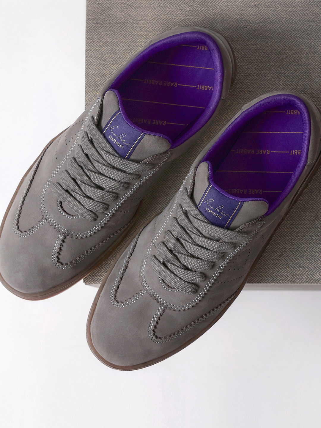 Buy RARE RABBIT Men Perforations Nubuck Lace Up Sneakers - Casual Shoes ...