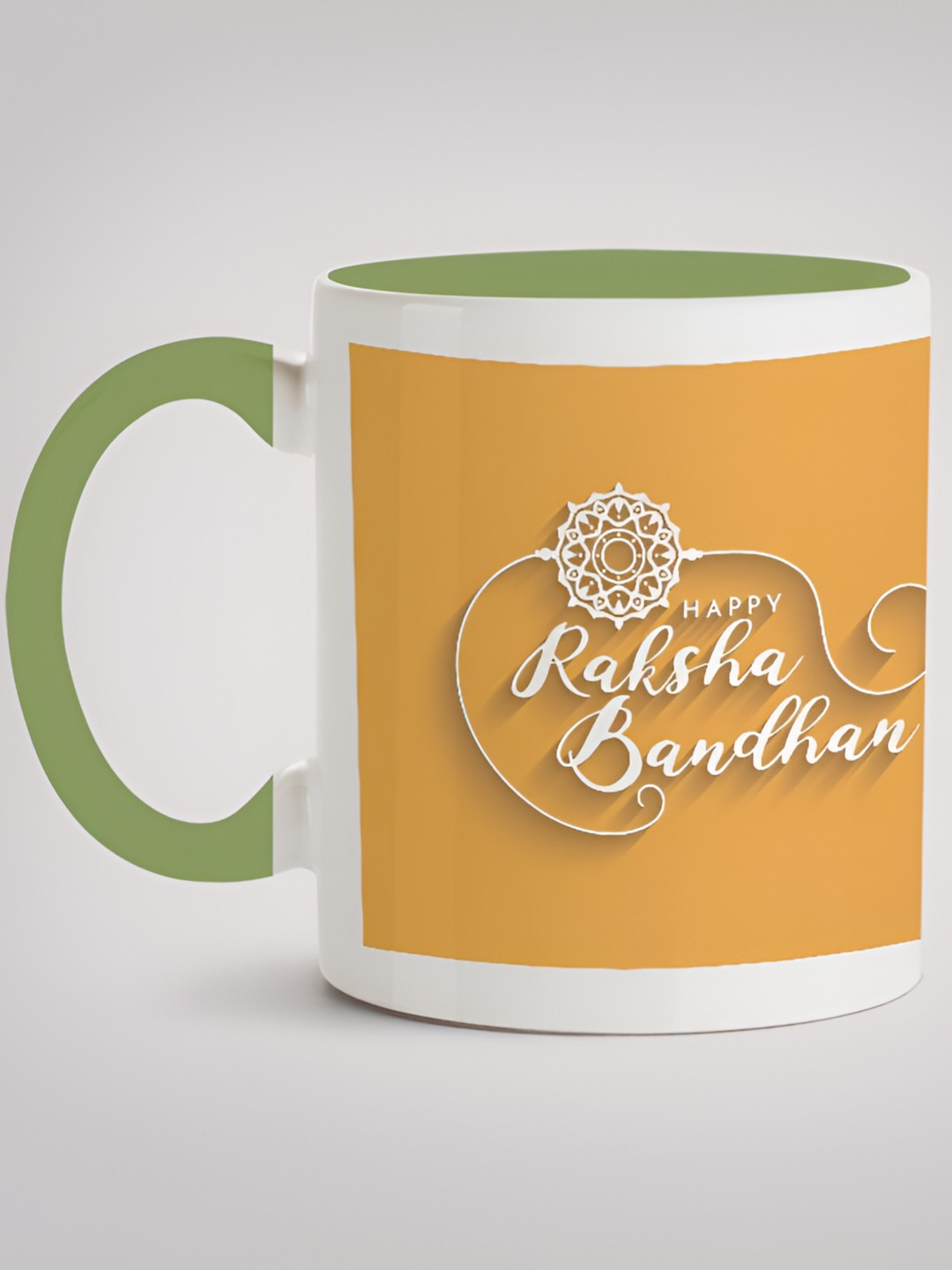 Buy MOTIVATE BOX Yellow & White Printed Ceramic Microwave Safe Glossy ...