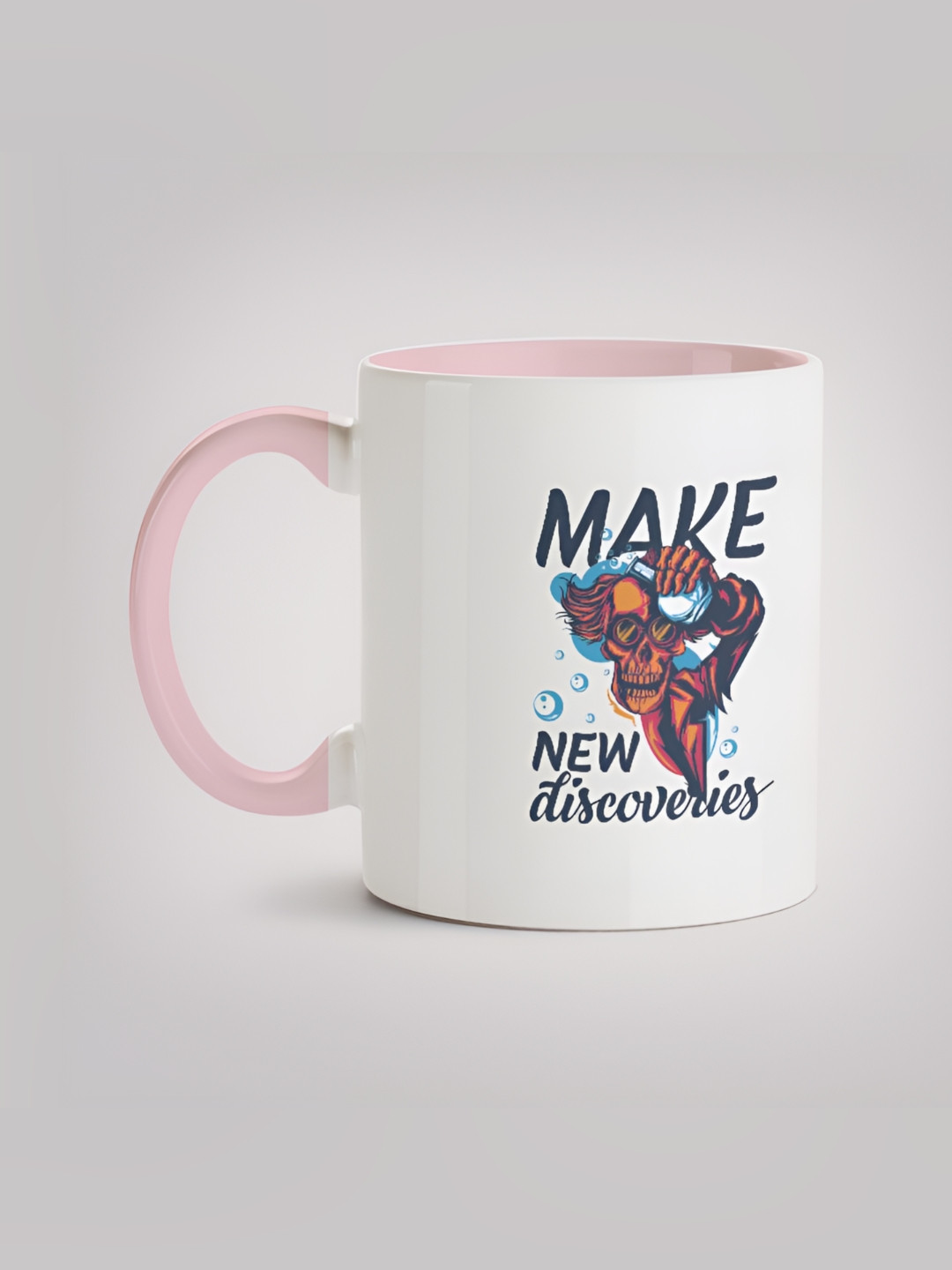 Buy MOTIVATE BOX White & Pink Printed Ceramic Mugs 330 Ml - Cups And ...