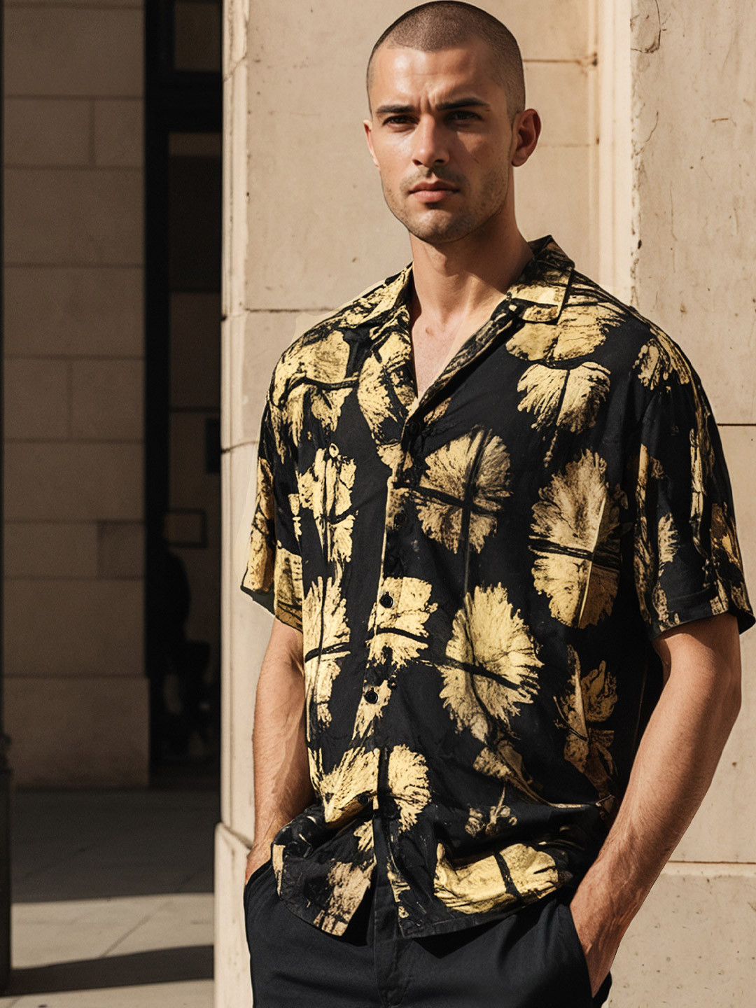 Buy H&M Men Half Sleeve Printed Shirt - Shirts for Men 30315976 | Myntra