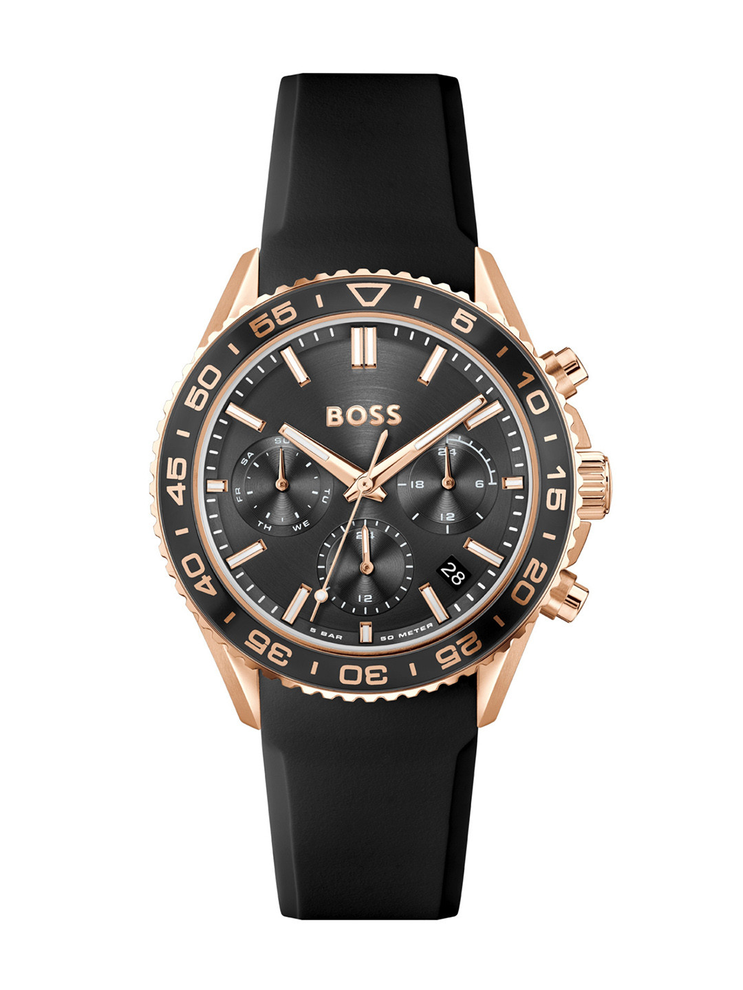 Buy BOSS Women Textured Straps Analogue Chronograph Watch 1502753 ...