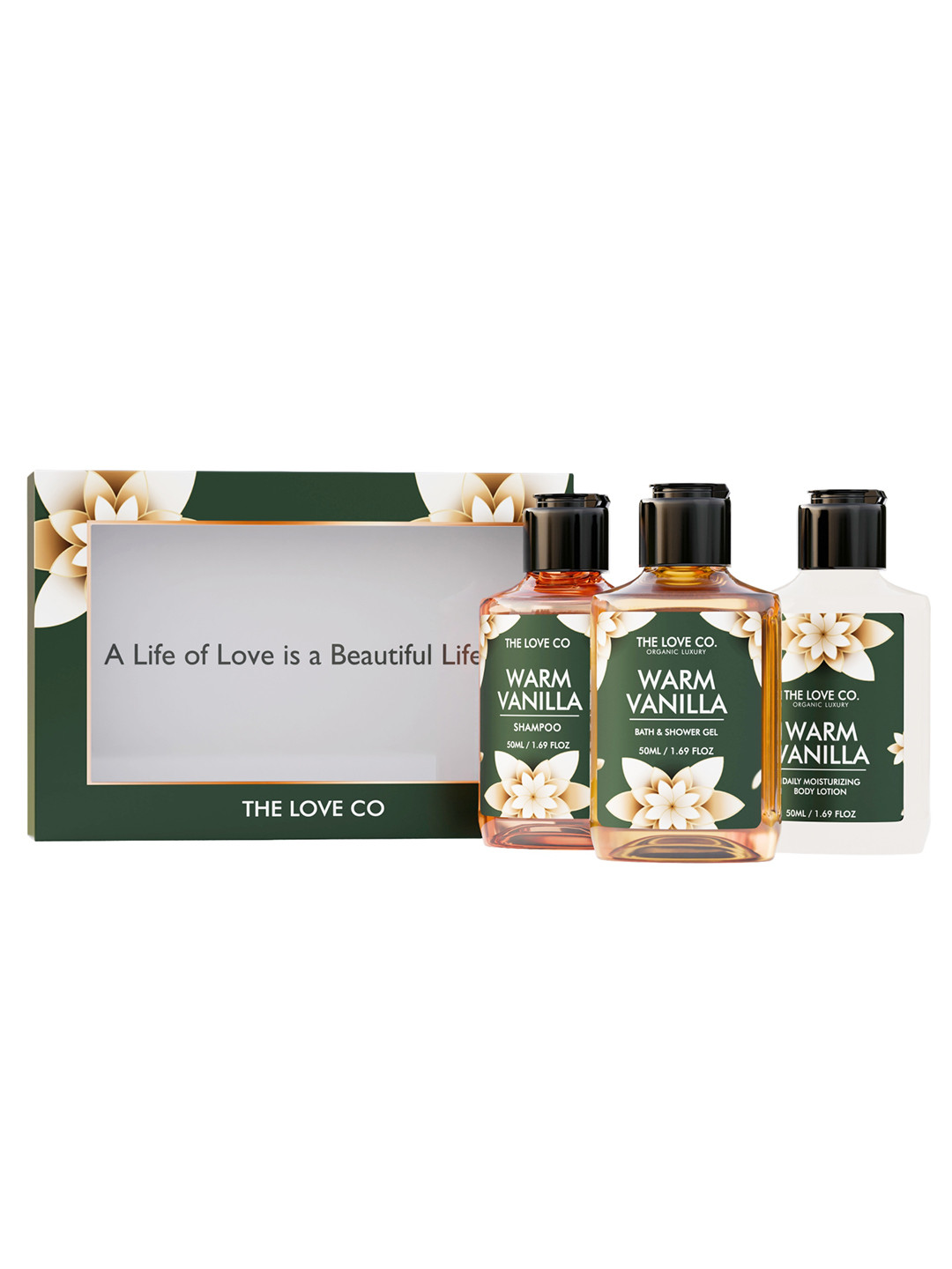 Buy The Love Co Warm Vanilla Body Wash, Body Lotion & Shampoo Gift Set ...