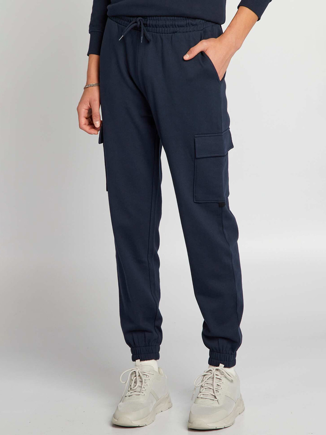 Buy KIABI Men Cotton Drawstring Cargo Joggers Trousers - Trousers for ...