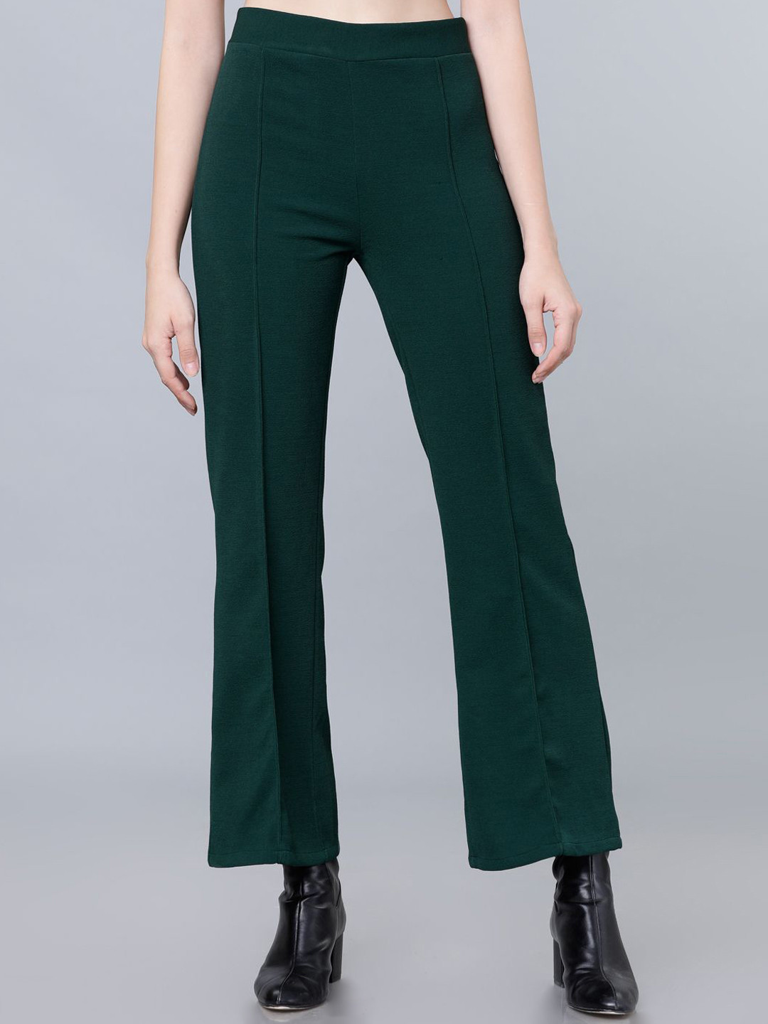 Buy Tokyo Talkies Women Mid Rise Flared Trousers - Trousers for Women ...