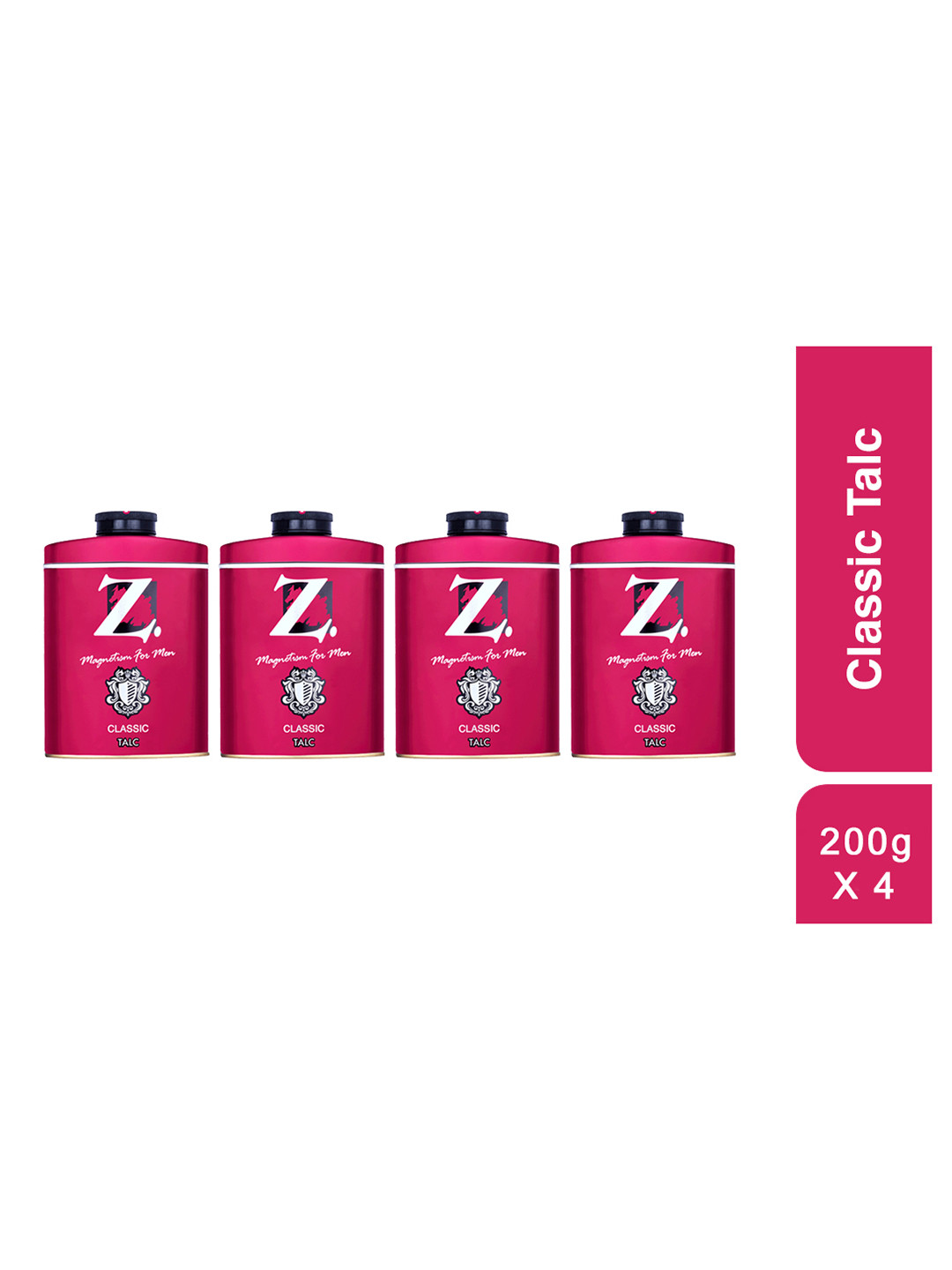 Buy Z MAGNETISM FOR MEN Set Of 4 Classic Talcum Powder 200 G Each ...