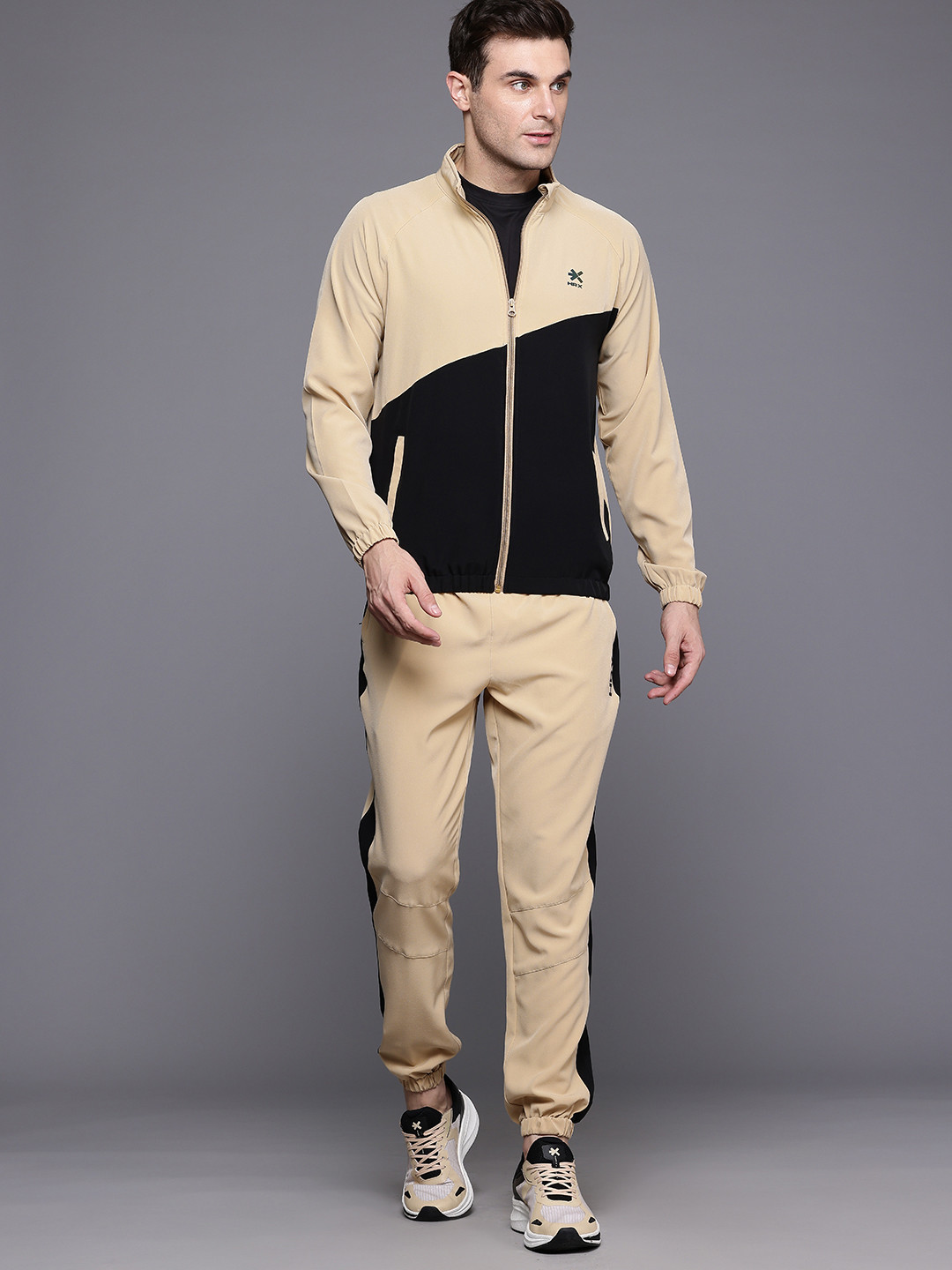 Buy HRX By Hrithik Roshan Rapid Dry Colourblock Running Track Suit ...