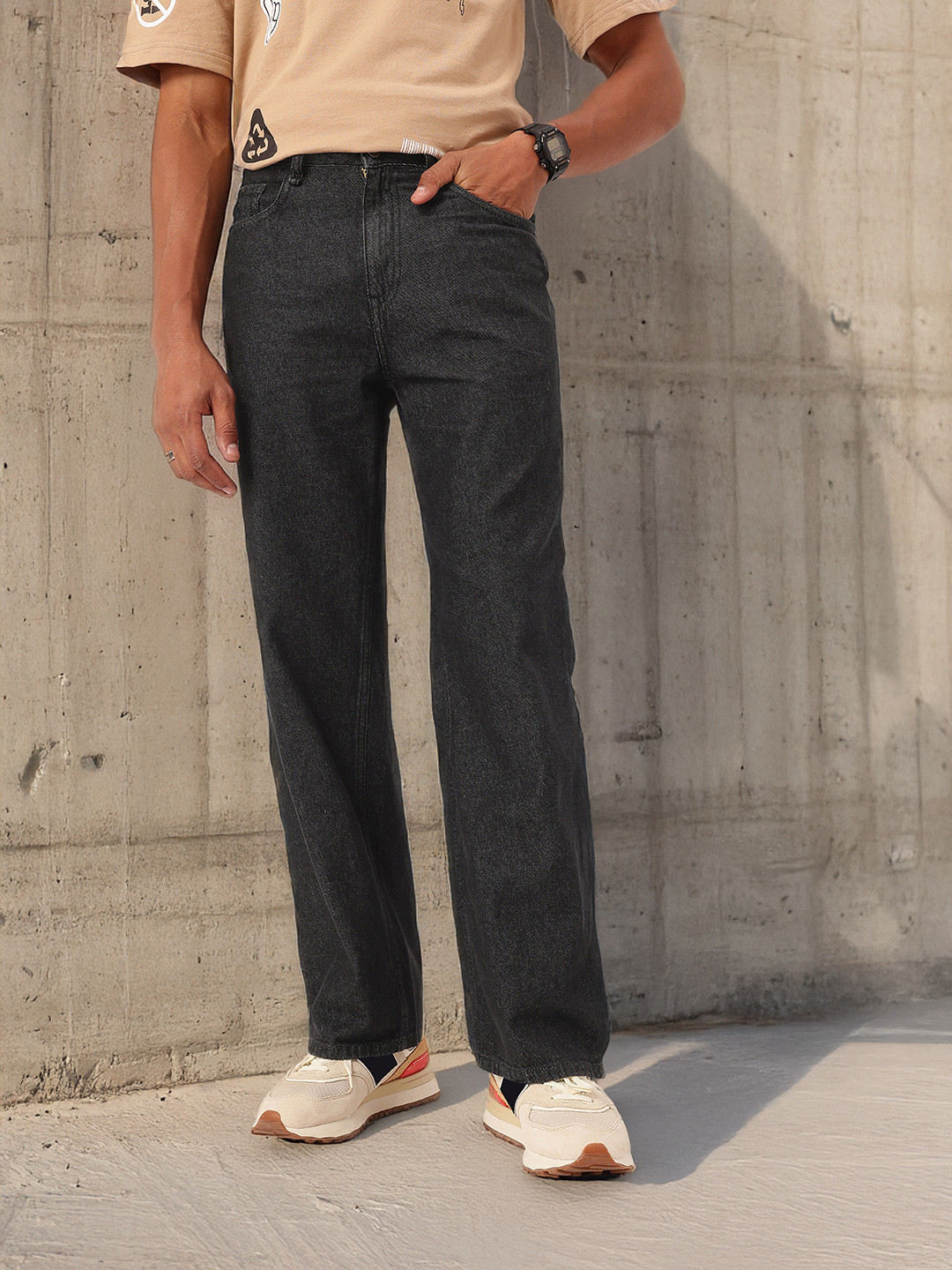 Buy Kook N Keech Men Urban Cool Wide Leg Fit Light Fade Jeans - Jeans ...