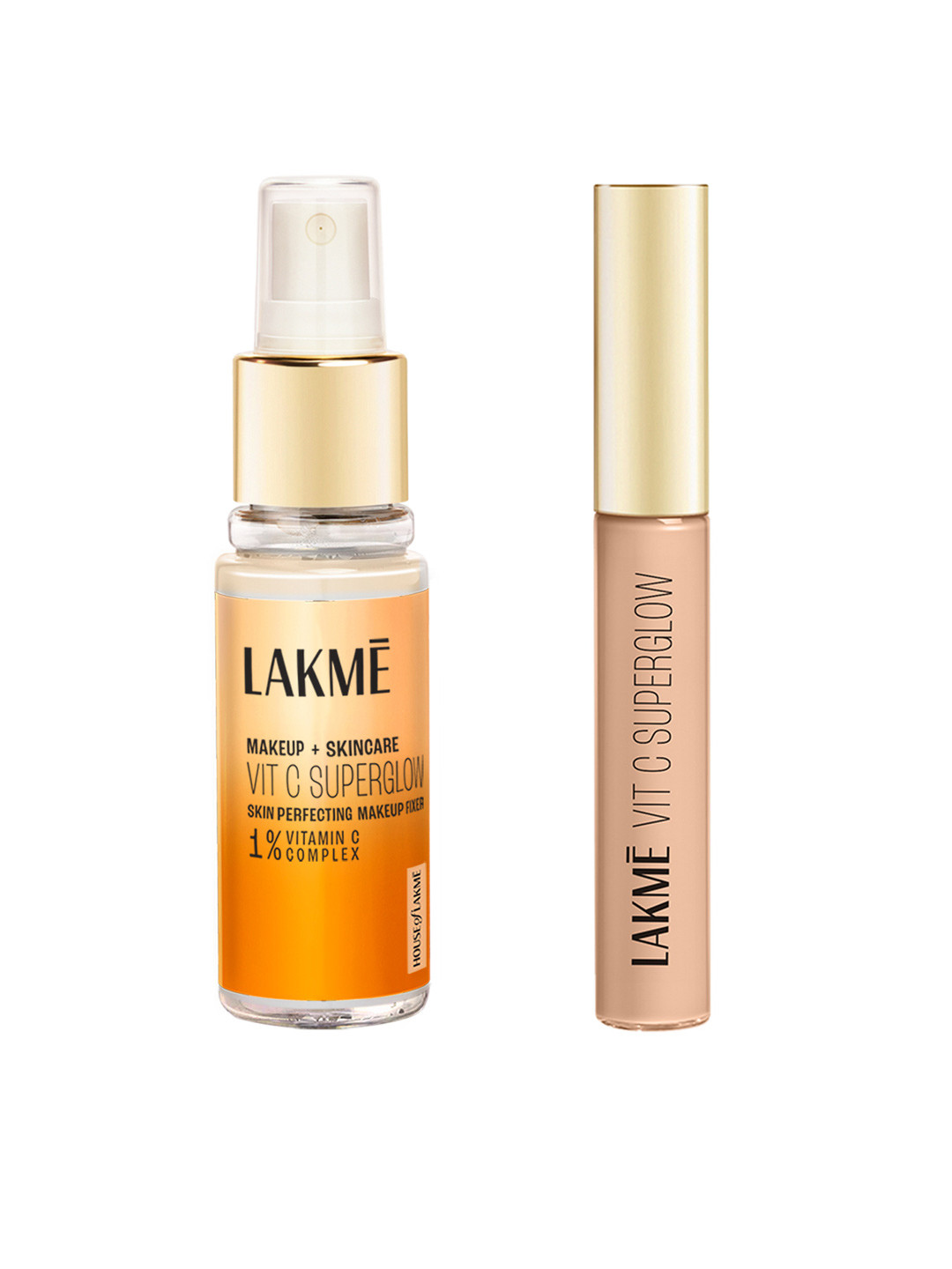 Buy Lakme Vit C Superglow Concealer 5.4ml Ivory 10 With Makeup Fixer ...