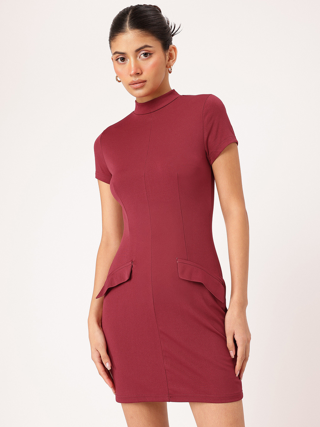 Buy StyleCast Cocktail Couture Mock Pockets Mini Snug Body Dress ...