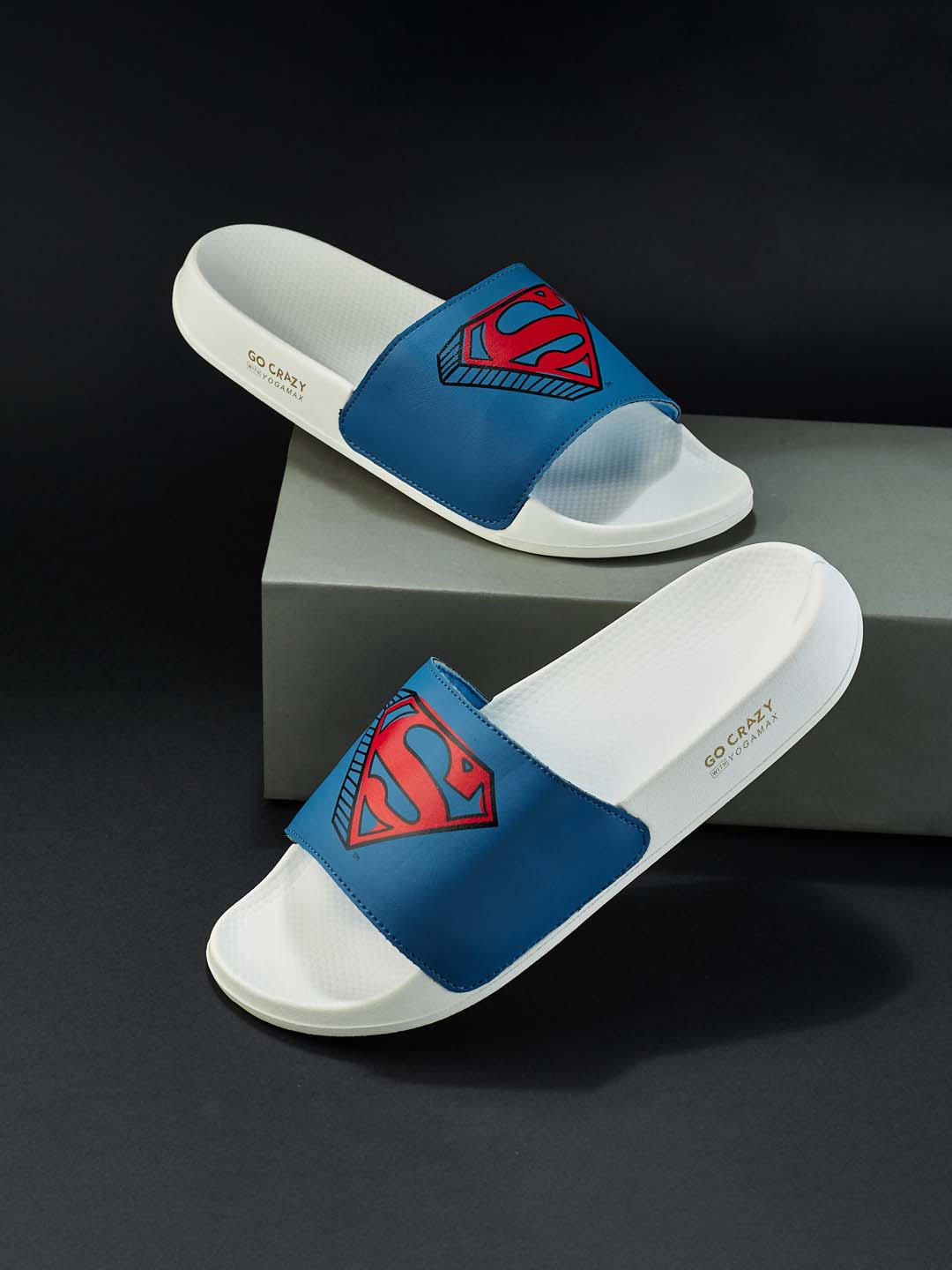 Buy Campus Men Superman Printed Sliders - Flip Flops for Men 30413591 ...