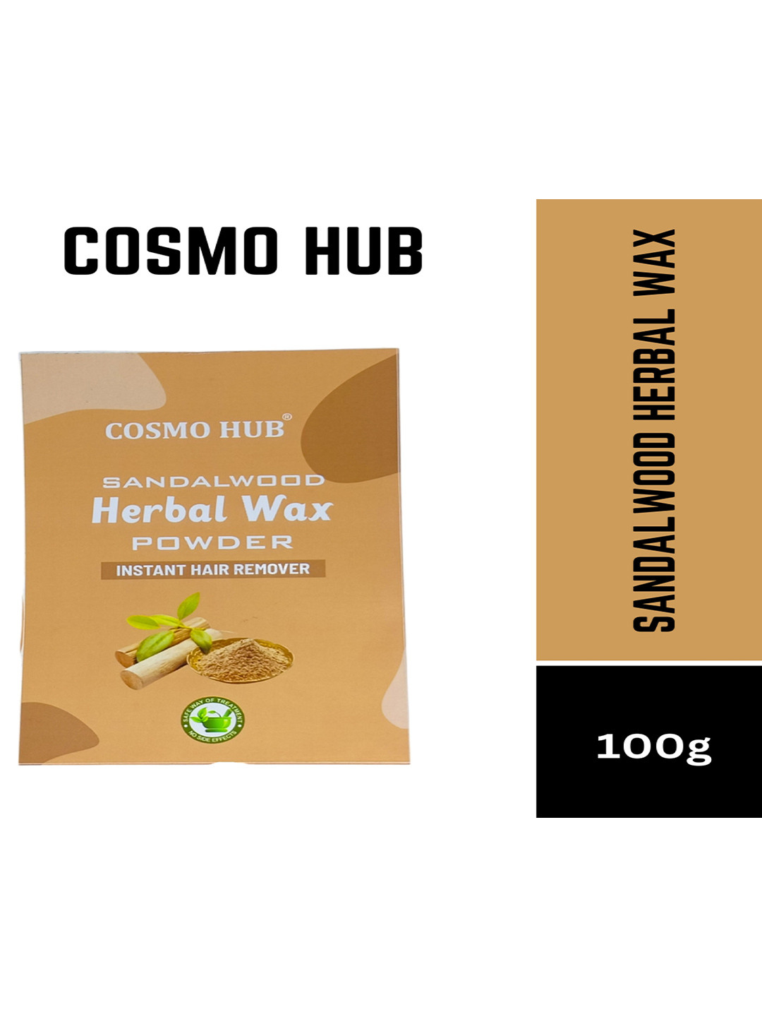 Buy COSMO HUB Sandalwood Herbal Wax Powder For Instant Hair Remover ...