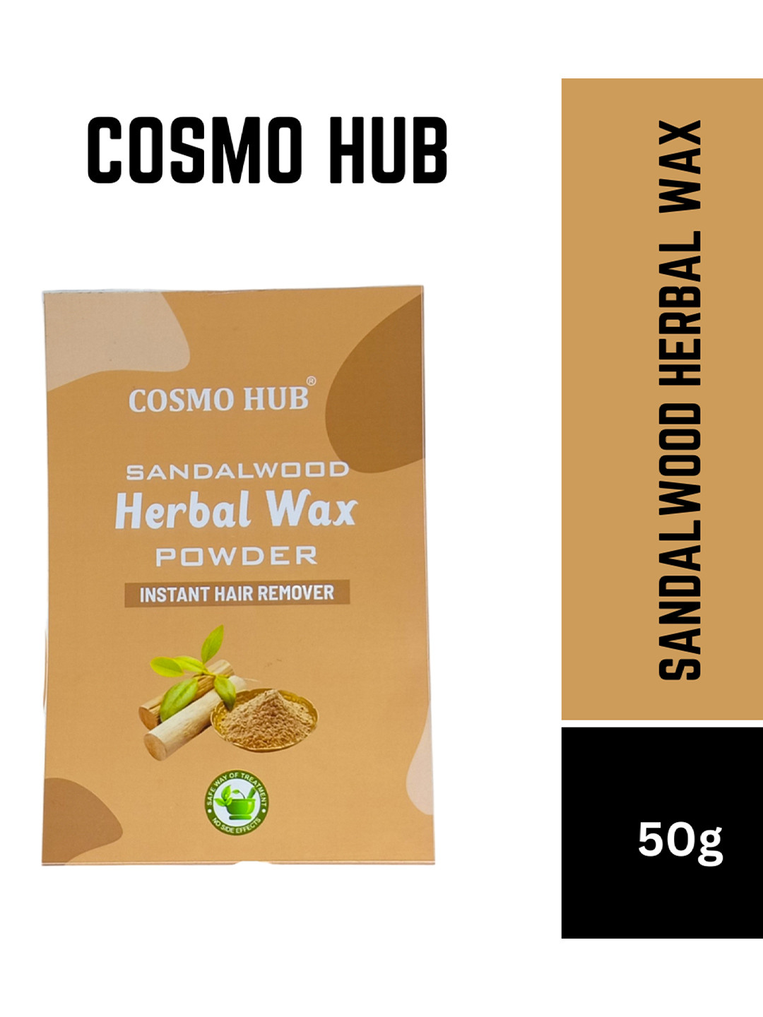 Buy COSMO HUB Sandalwood Herbal Wax Powder For Instant Hair Remover 50g ...