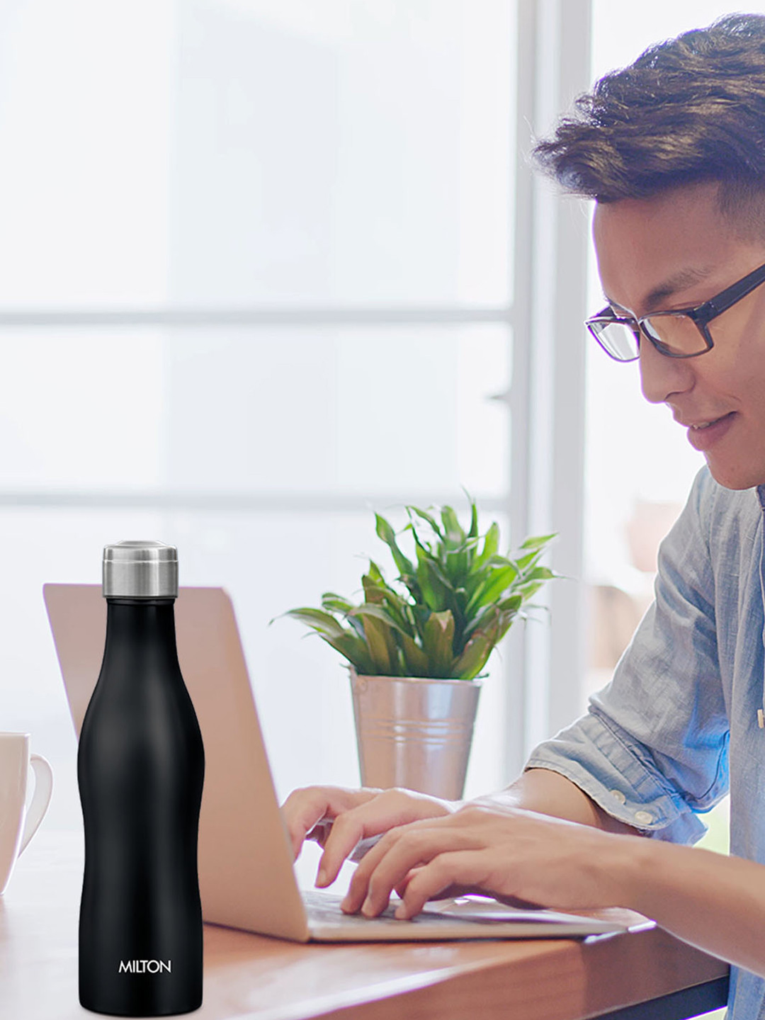 Buy Milton Black Campa 800 Single Wall Stainless Steel Water Bottle 745 ...