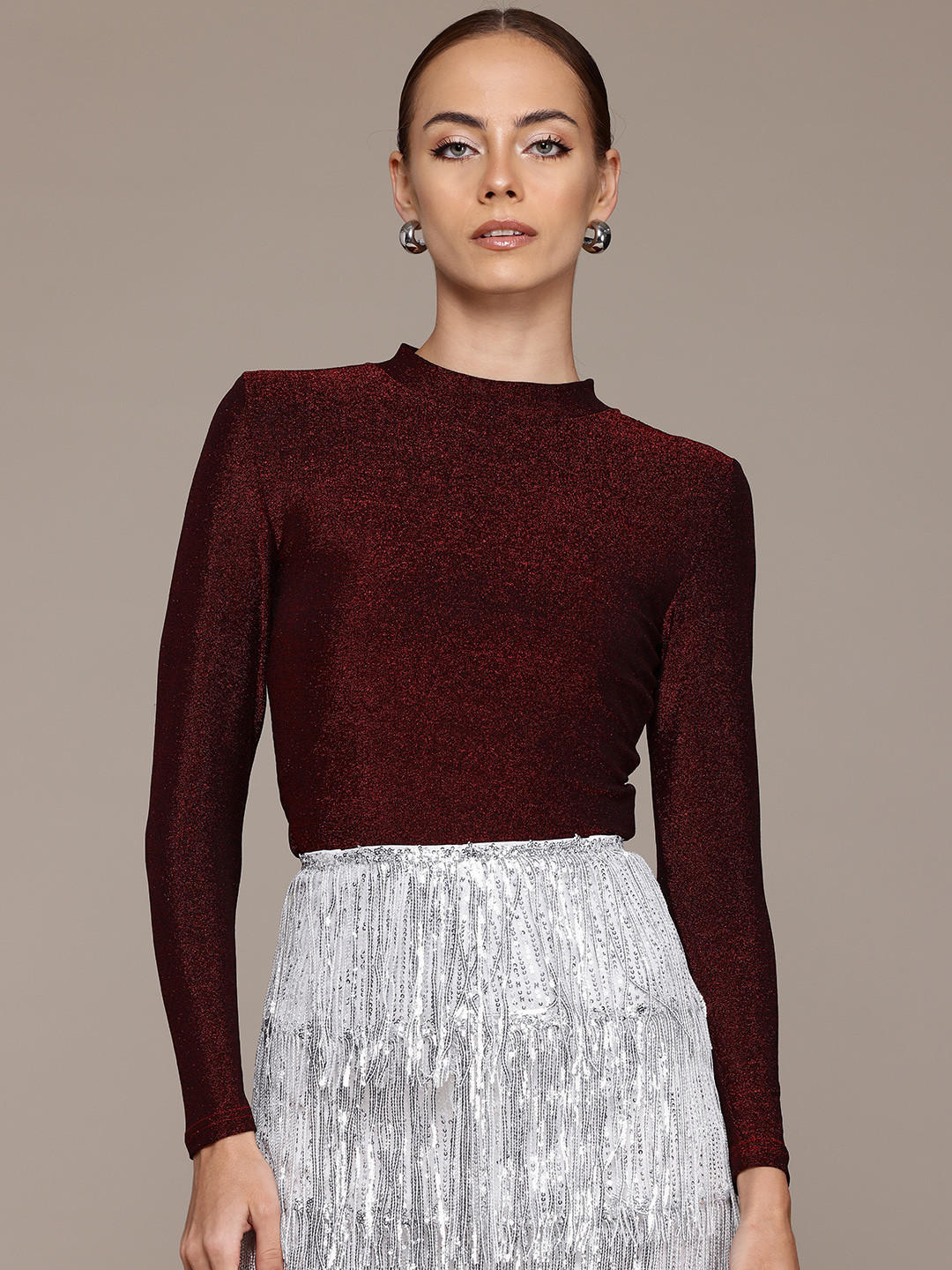 Buy Bebe Future Glam Shimmer Top - Tops for Women 30421614 | Myntra