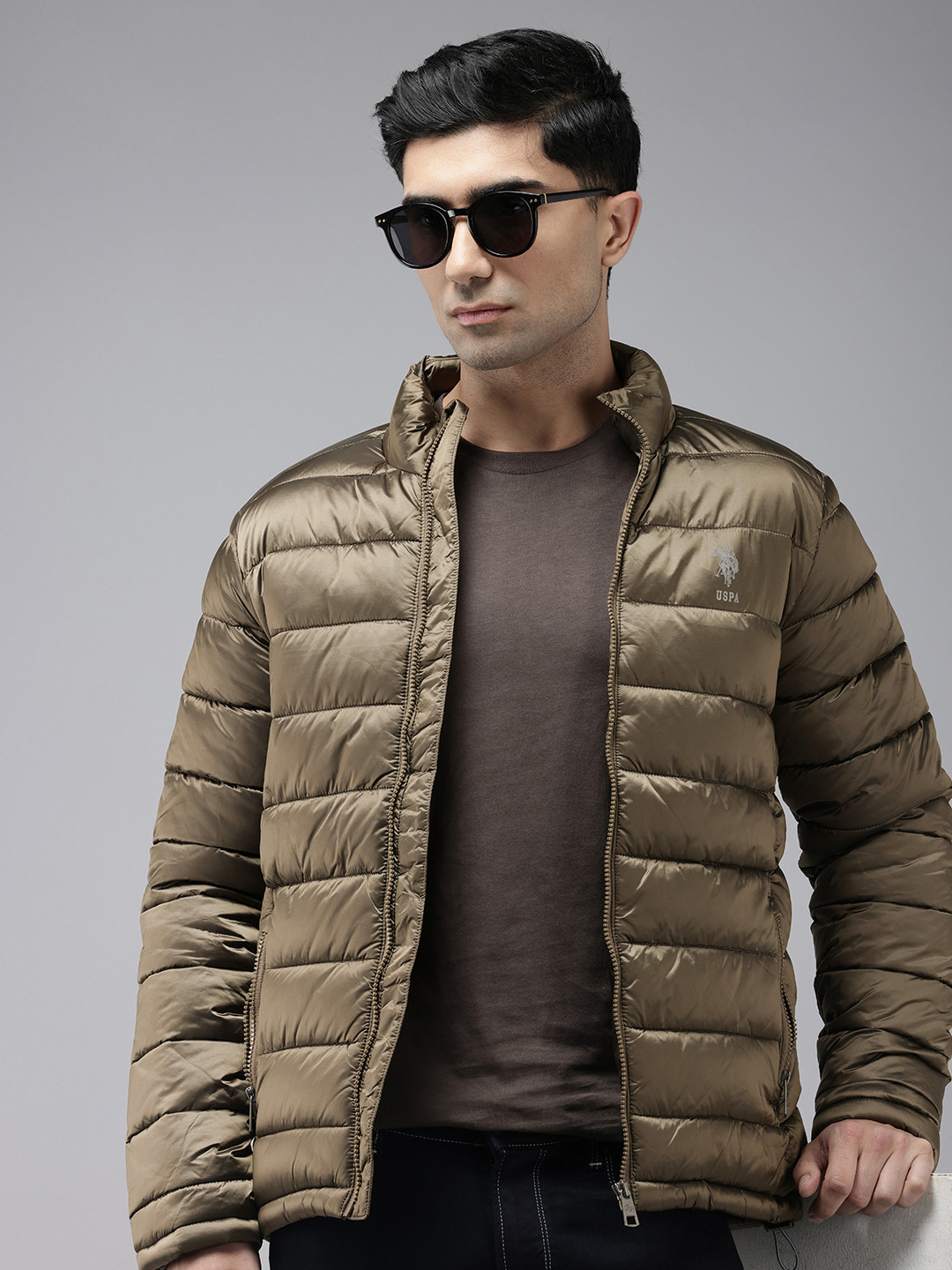 Buy U.S. Polo Assn. Denim Co. Mock Collar Long Sleeves Puffer Jacket ...