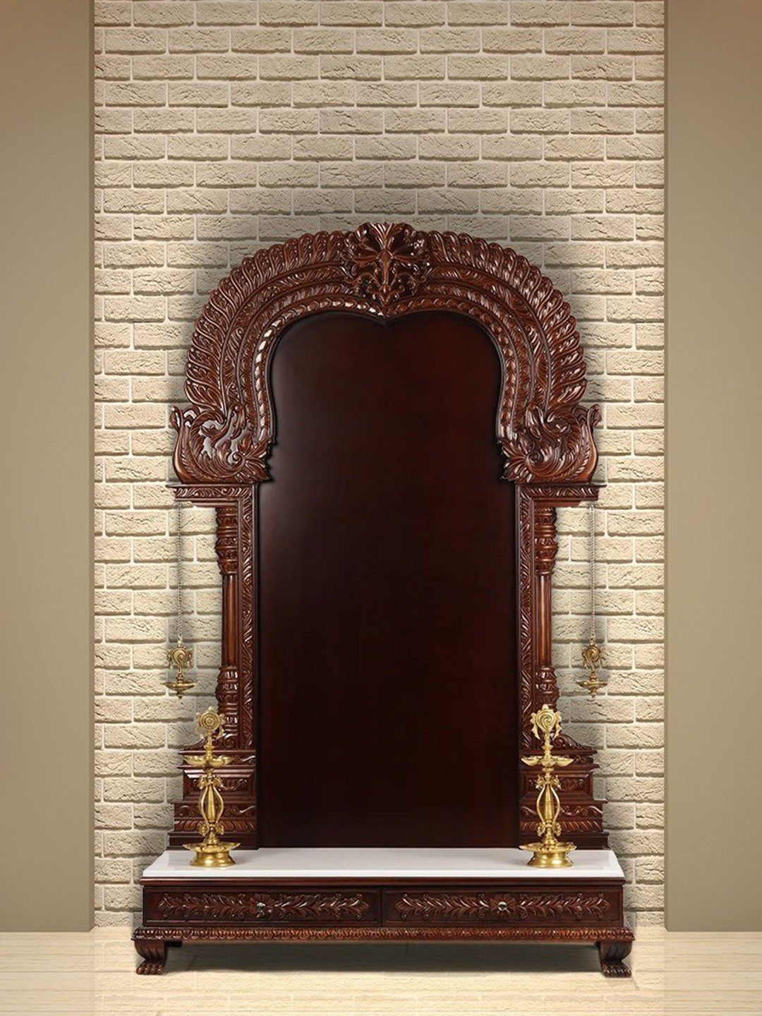 Buy Exotic India 71'' Super Large Thiruvachi Wooden Frame For Hindu ...