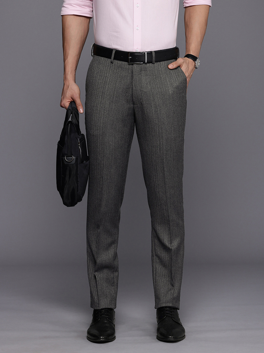 Buy Theme Men Smart Slim Fit Trousers - Trousers for Men 30479229 | Myntra