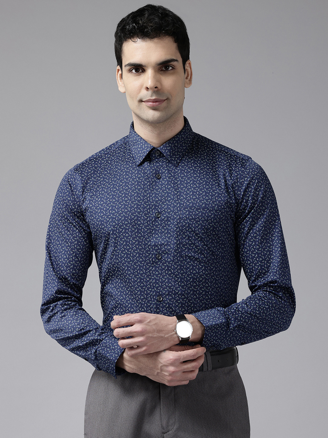 Buy Blackberrys Slim Fit Printed Formal Shirt - Shirts for Men 30500090 ...