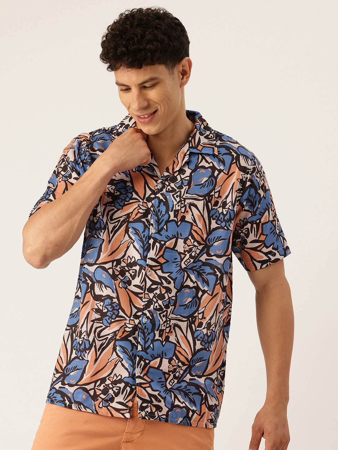Buy Rapra The Label Men Comfort Opaque Printed Casual Shirt - Shirts ...
