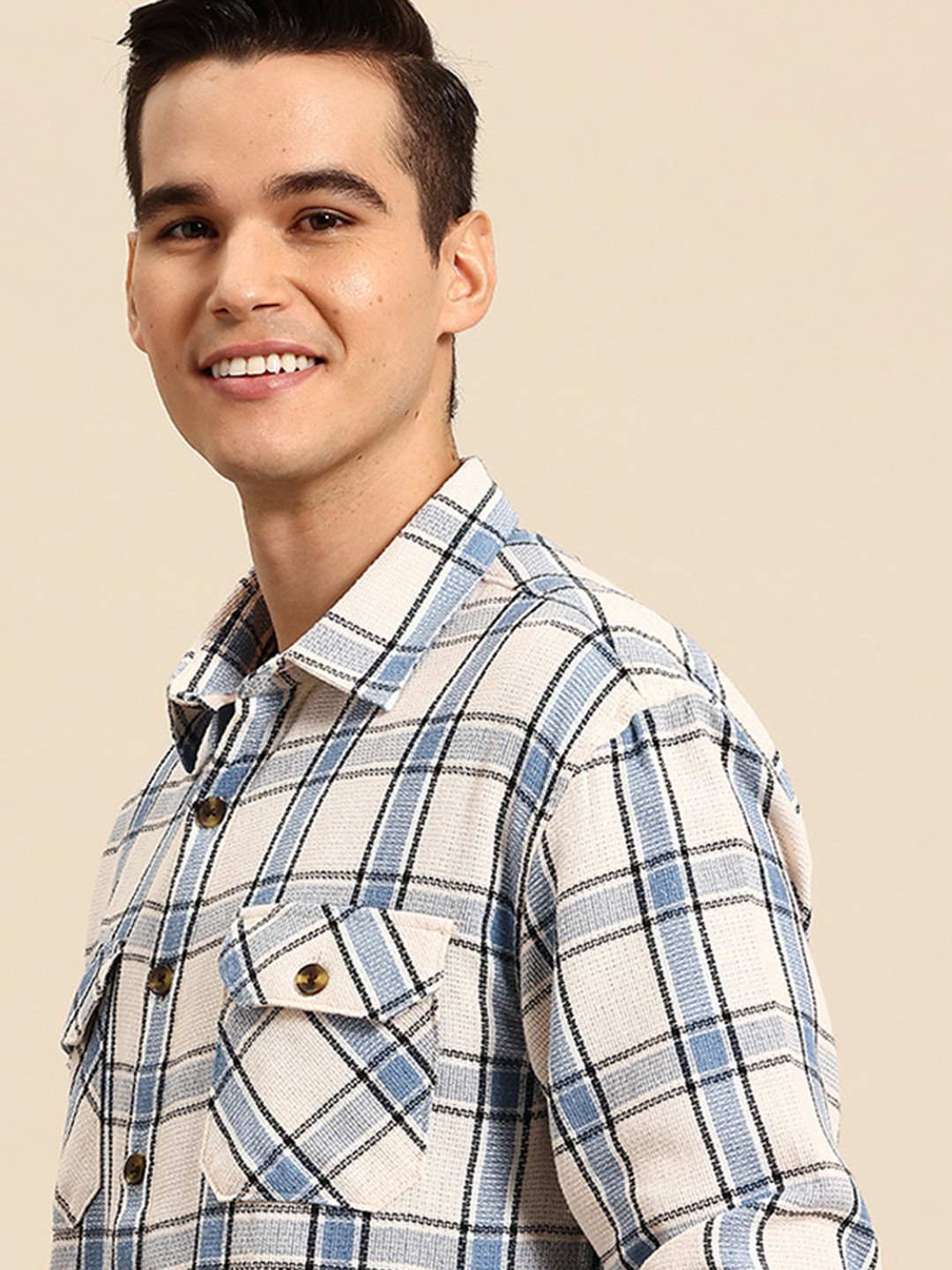 Buy Mast & Harbour Men Opaque Checked Casual Shackets - Shackets for ...