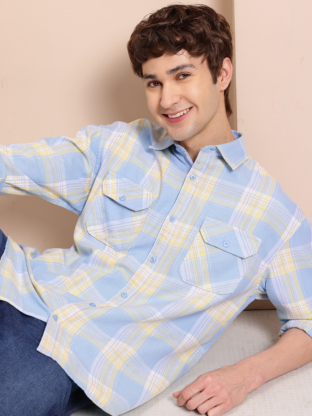 Buy Mast & Harbour Checked Pocket Detail Casual Shirt - Shirts for Men ...