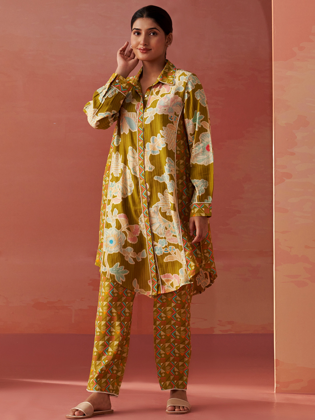 Buy Lakshita Floral Printed Shirt With Trouser Co Ords - Co Ords for ...