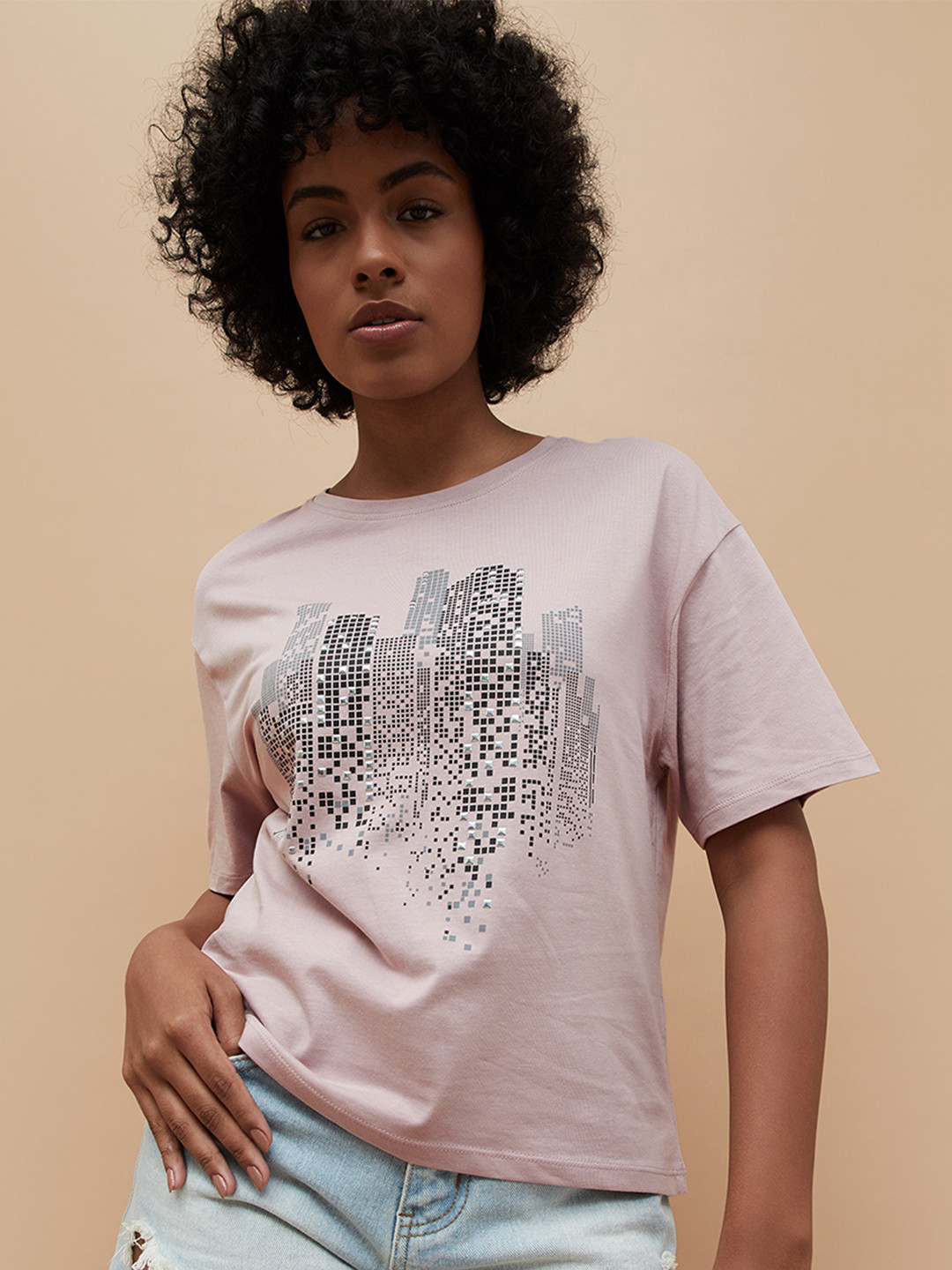 Buy Fame Forever By Lifestyle Print Cotton Top - Tops for Women ...