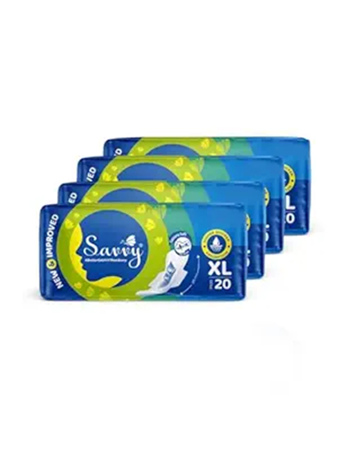 Buy Savvy Maxi Cotton Sanitary Napkins Pads For Women, XL Size (80 Pads ...