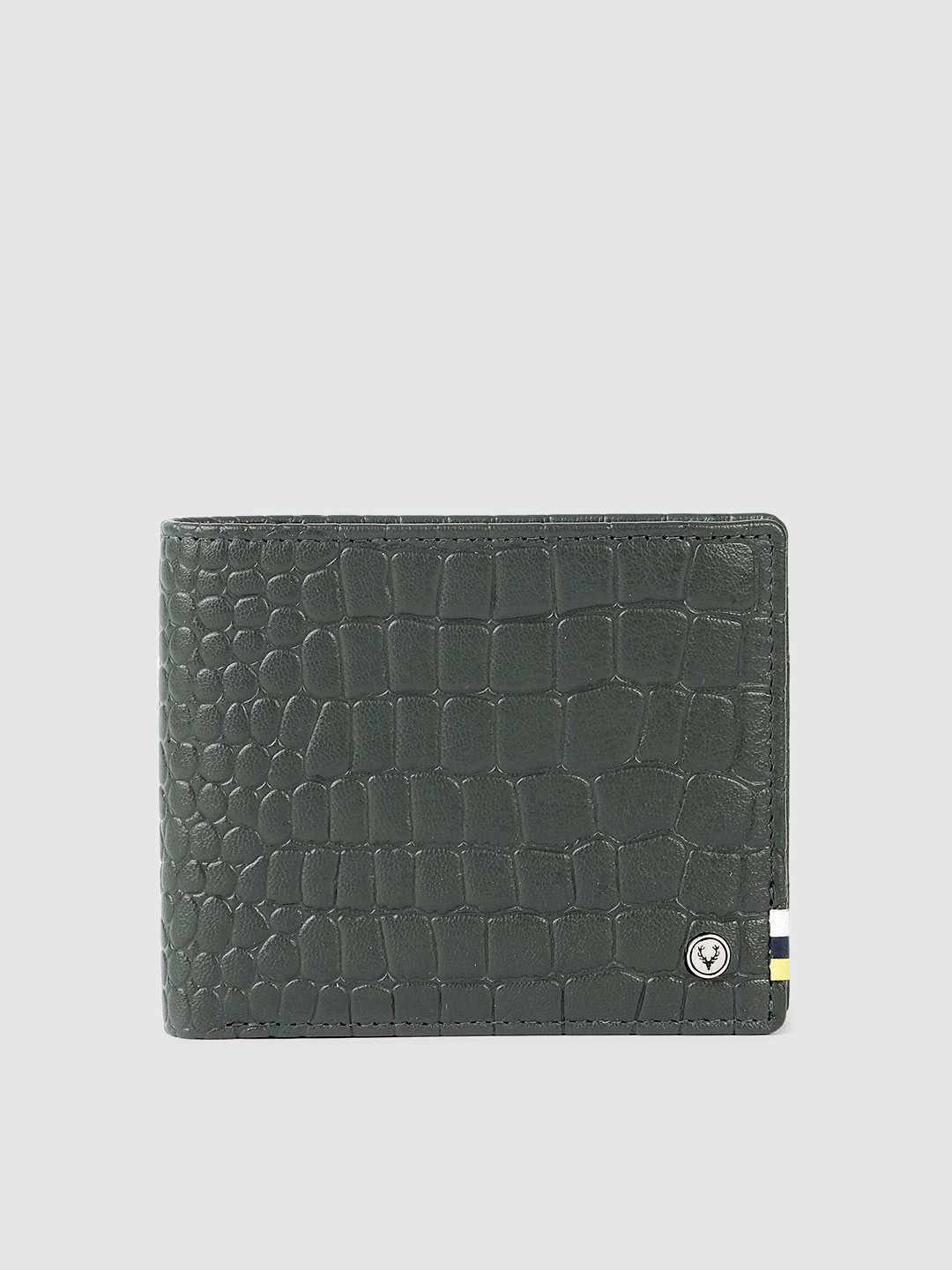 Buy Allen Solly Men Animal Textured Leather Two Fold Wallet - Wallets ...