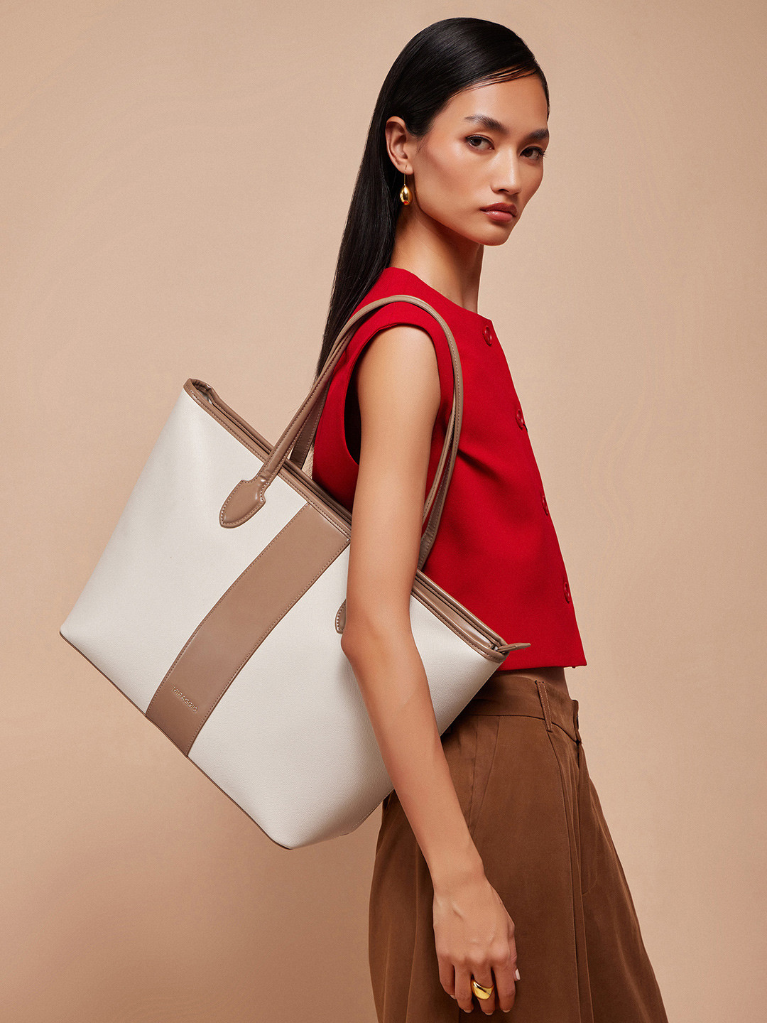 Buy MIRAGGIO Ivory PU Rachel Tote Bag - Handbags for Women 30585998 ...