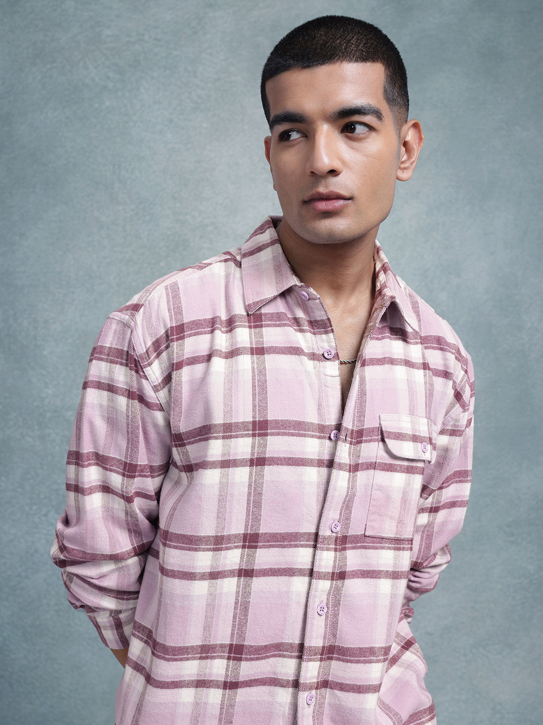 Buy The Roadster Life Co. Checked Relaxed Fit Pure Cotton Flannel Shirt - Shirts for Men ...