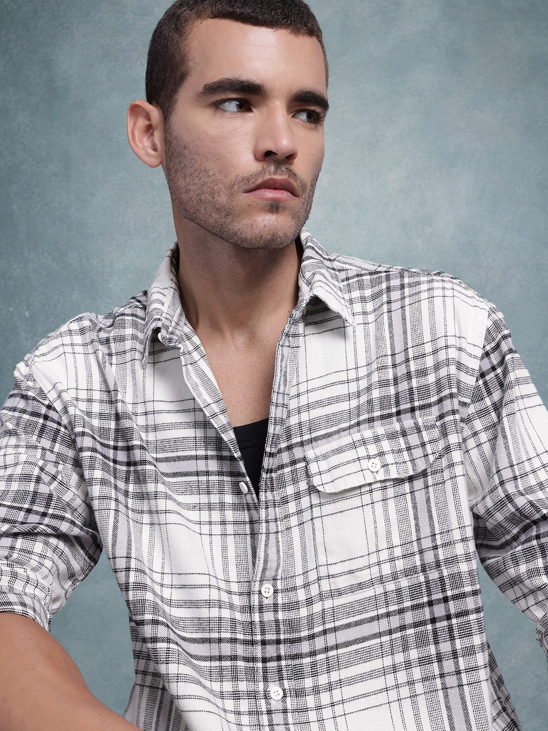 Buy The Roadster Life Co. Checked Relaxed Fit Pure Cotton Flannel Shirt - Shirts for Men ...