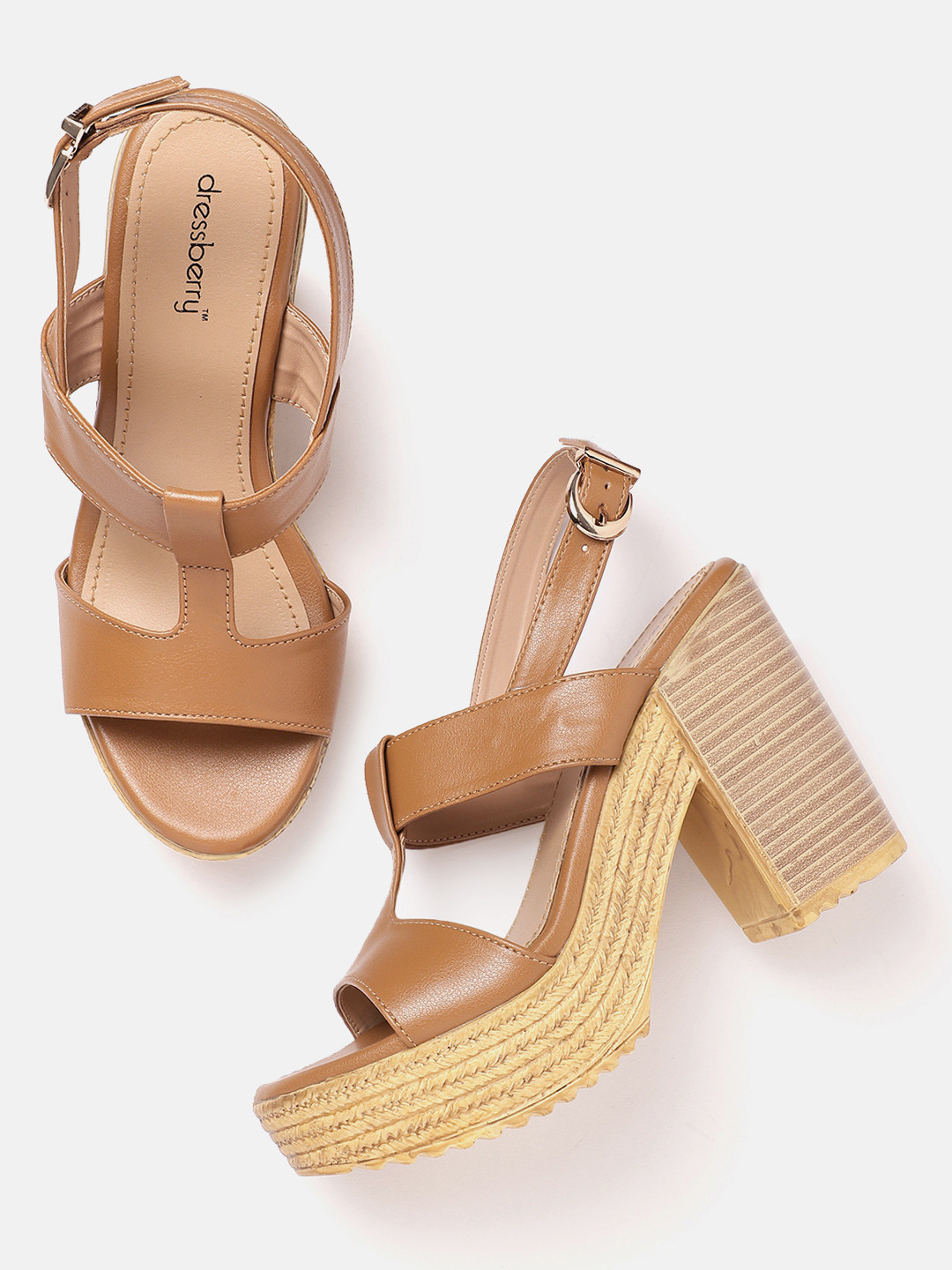 Buy DressBerry Open Toe Block Heels - Heels for Women 30590158 | Myntra