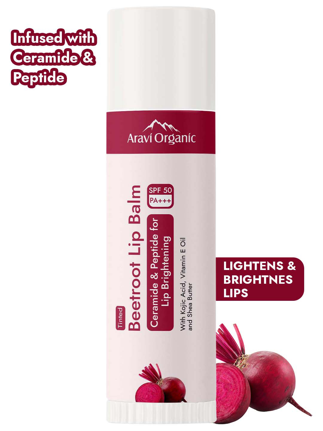 Buy Aravi Organic Tinted Beetroot Lip Balm With SPF 50 5g - Lip Balm ...