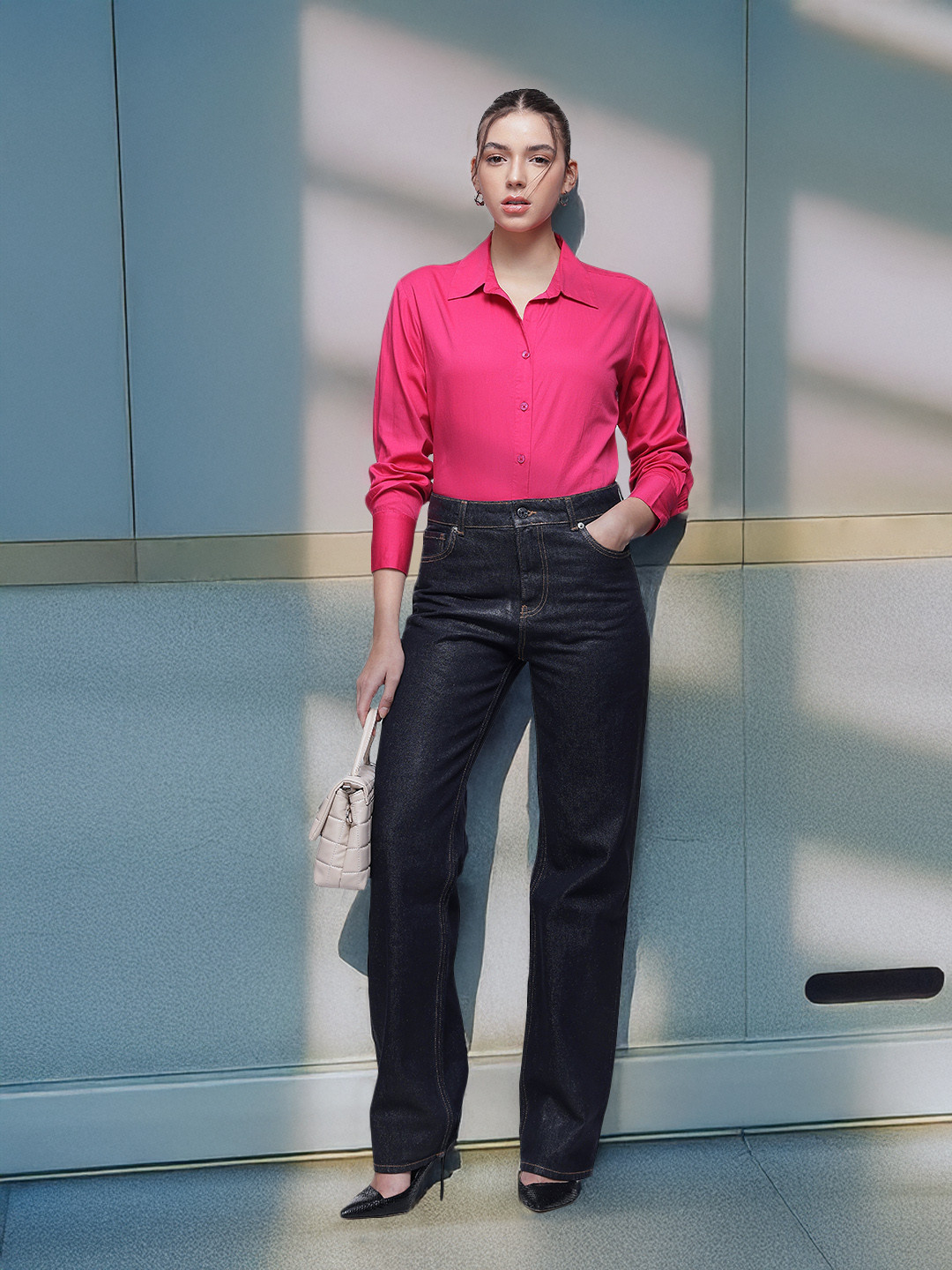 Buy French Connection Relaxed Fit Opaque Pure Cotton Casual Shirt ...