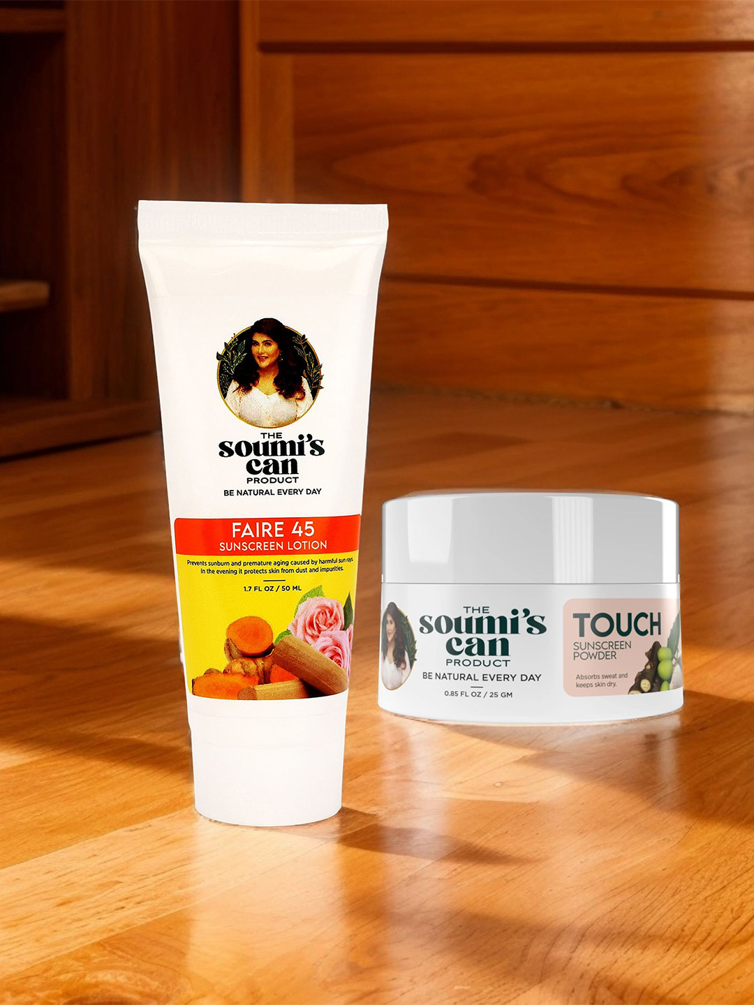 Buy THE SOUMI'S CAN PRODUCT Faire 45 Sunscreen Lotion & Touch Sunscreen Powder 75ml - Skin Care ...