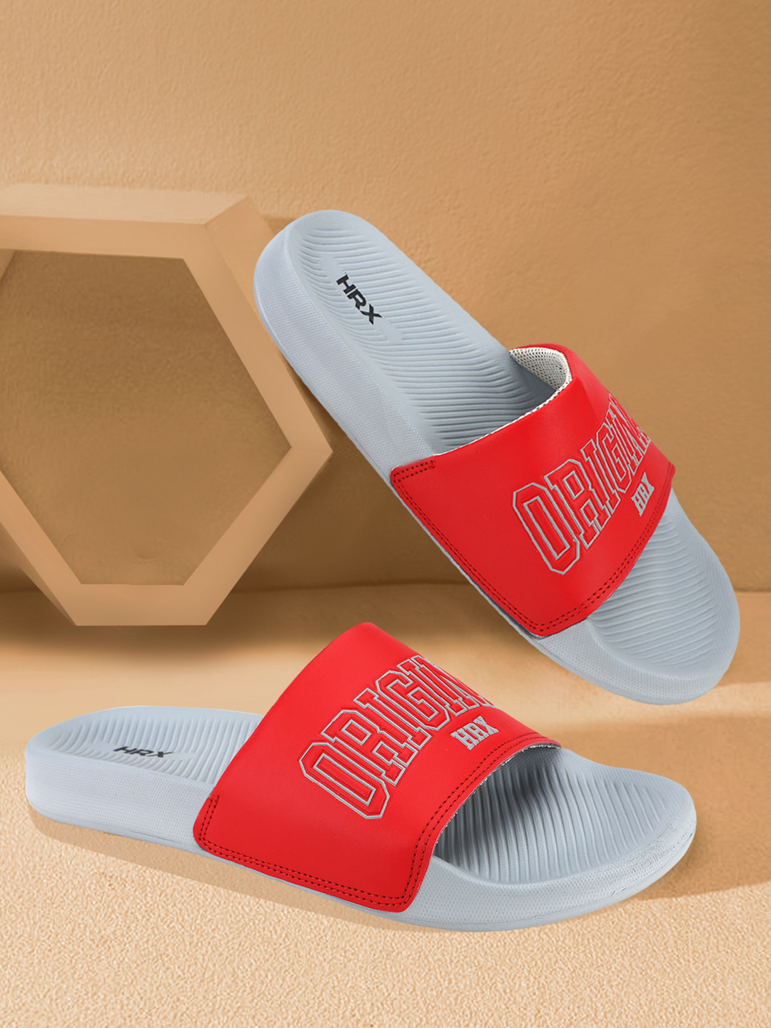 Buy HRX By Hrithik Roshan Men Printed Sliders - Flip Flops for Men ...