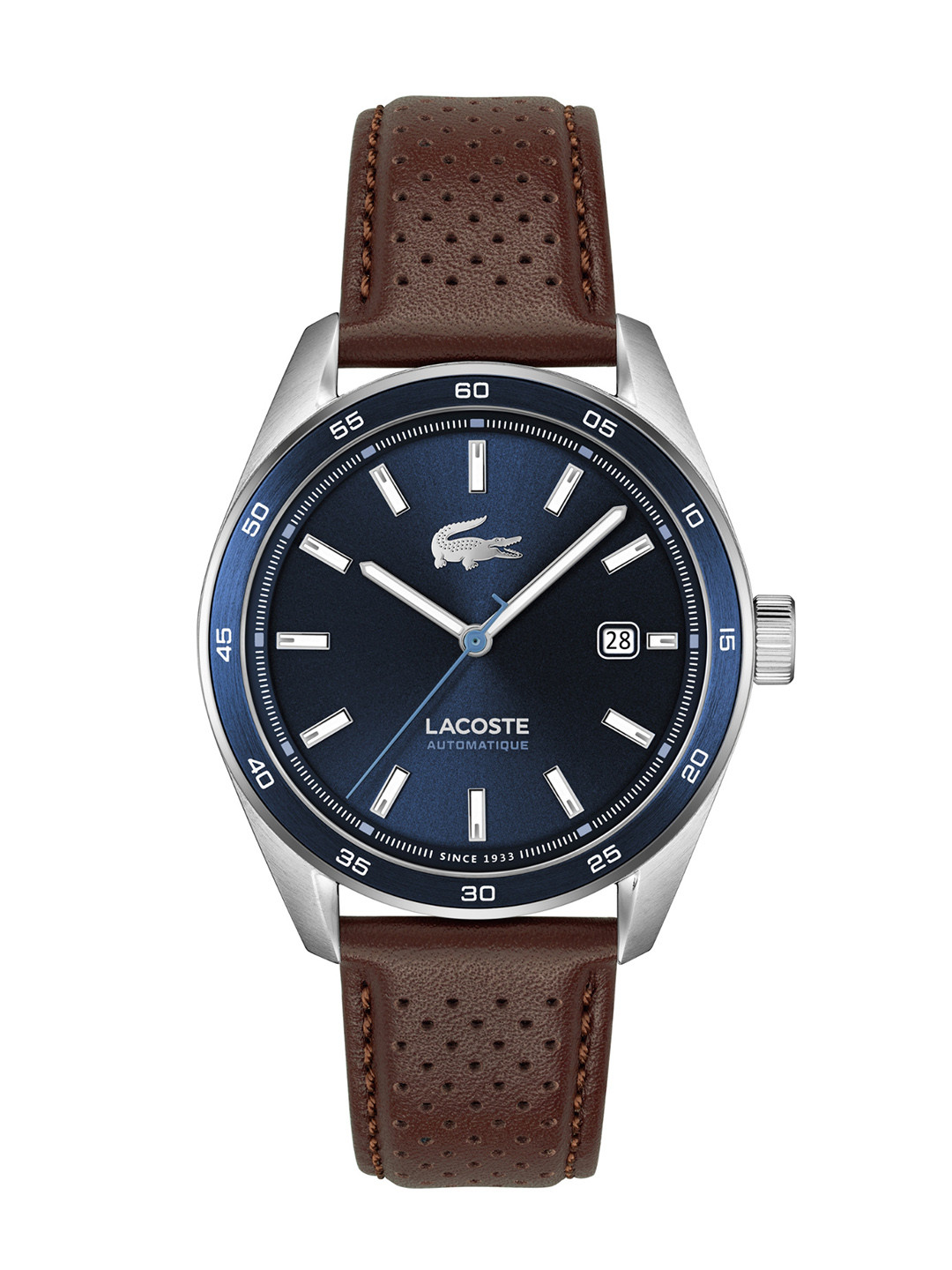 Buy Lacoste Men Boston Leather Analogue Automatic Motion Powered Watch ...